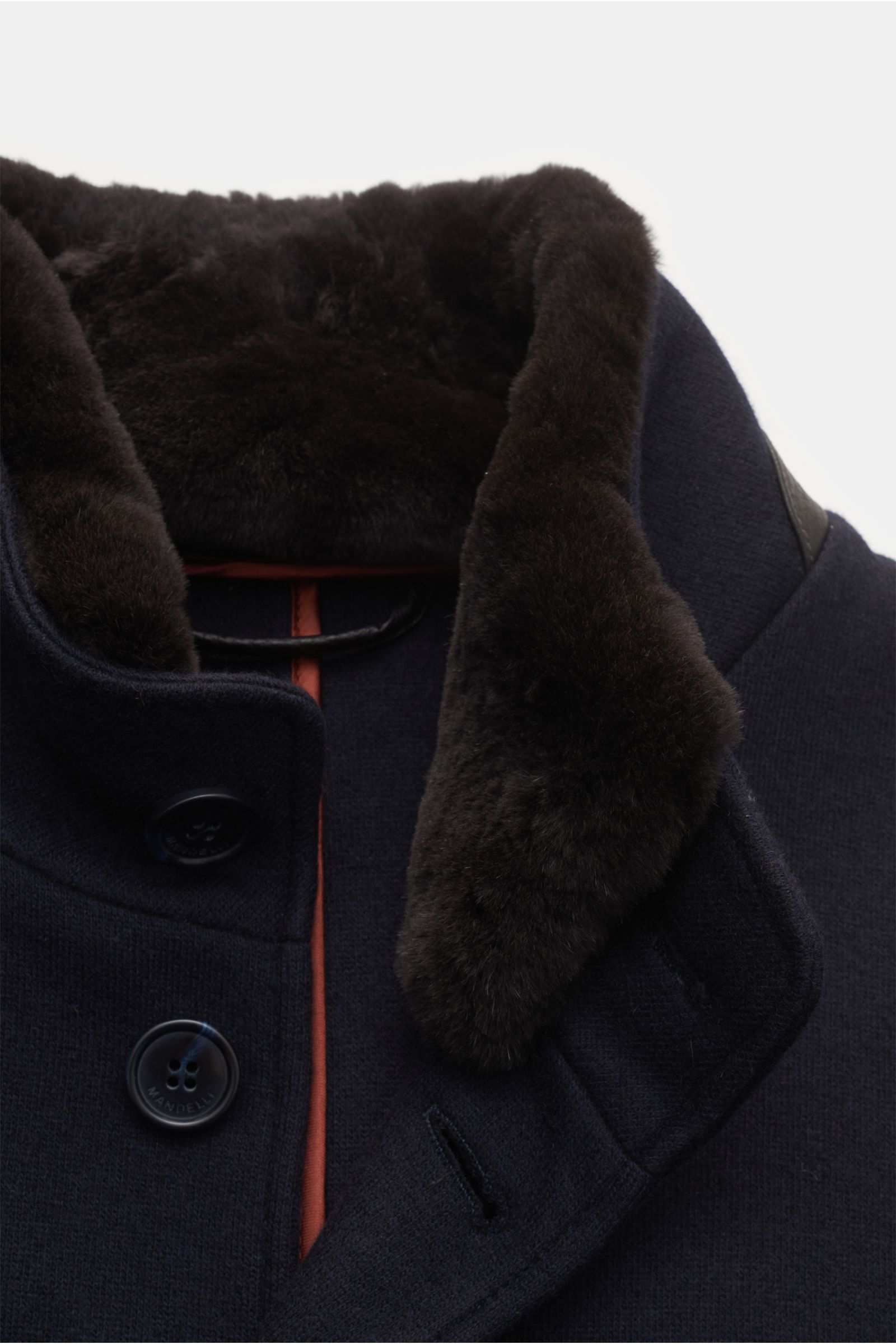 MANDELLI cashmere short coat navy | BRAUN Hamburg