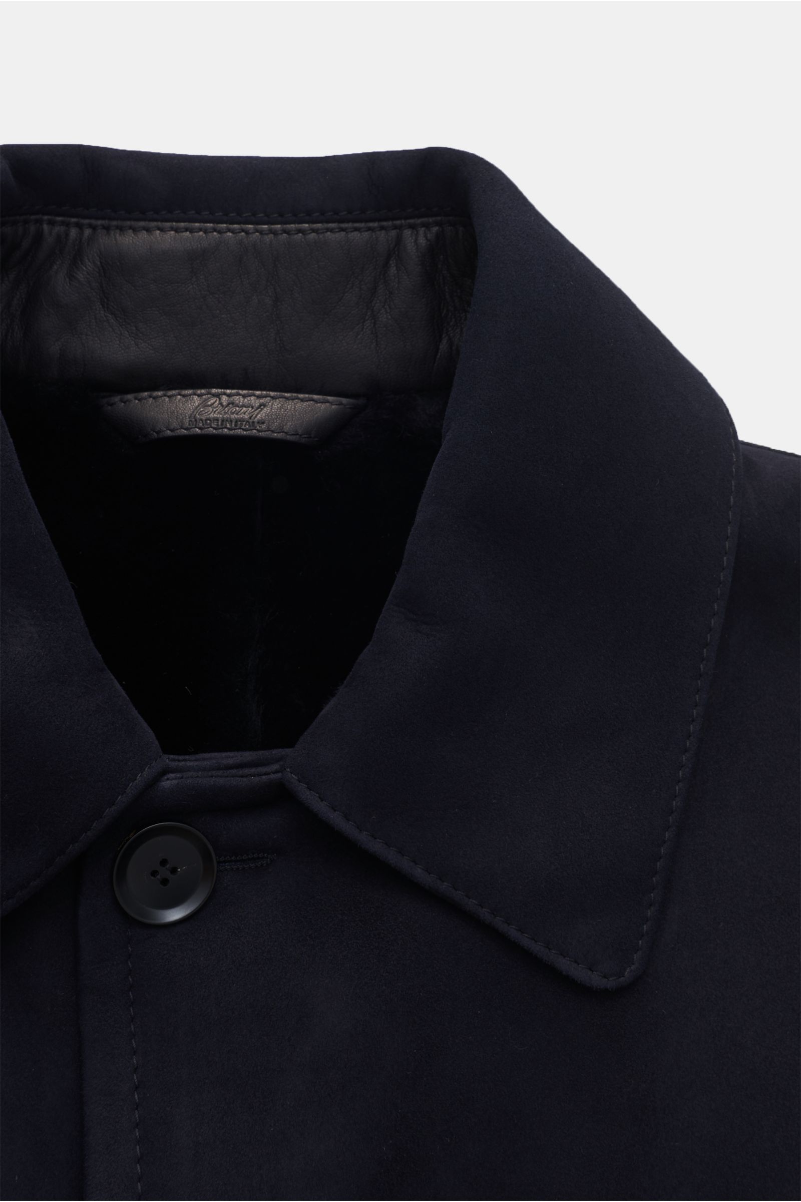 BRIONI shearling coat navy | BRAUN Hamburg