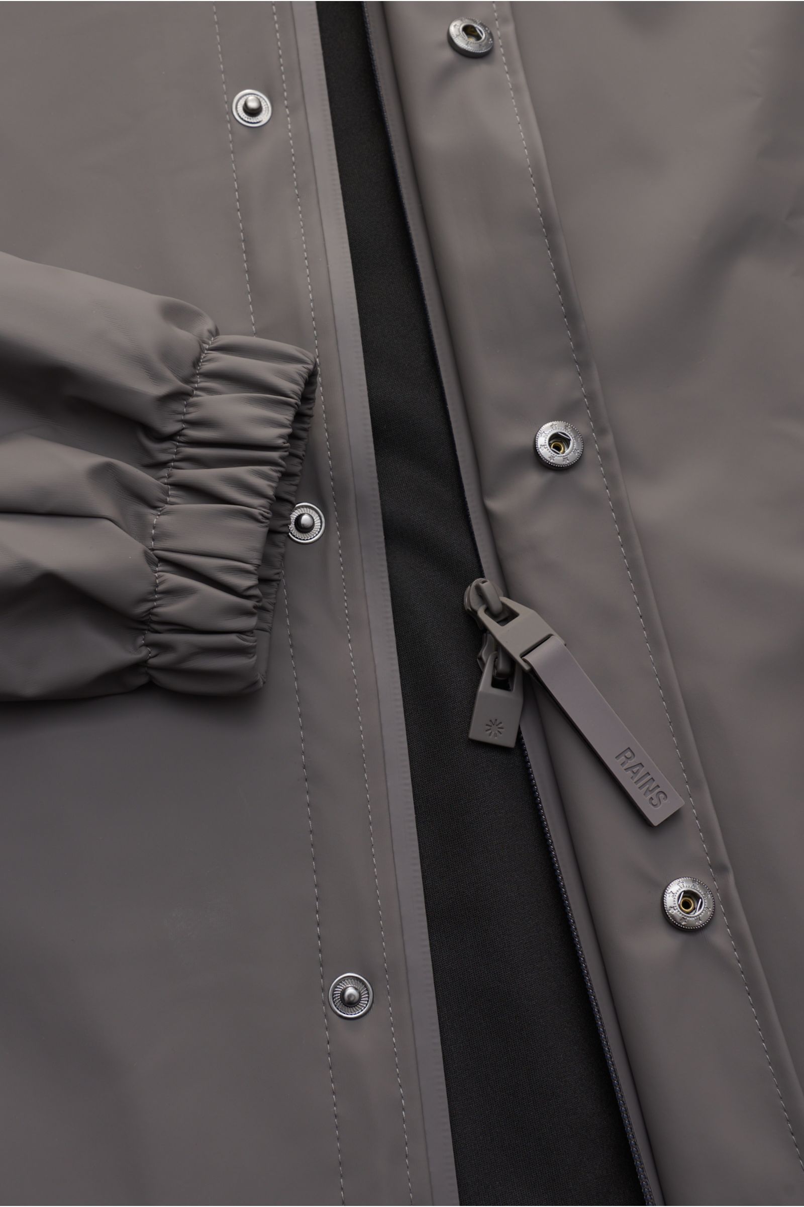 RAINS rain coat 'Fishtail Parka' grey | BRAUN Hamburg