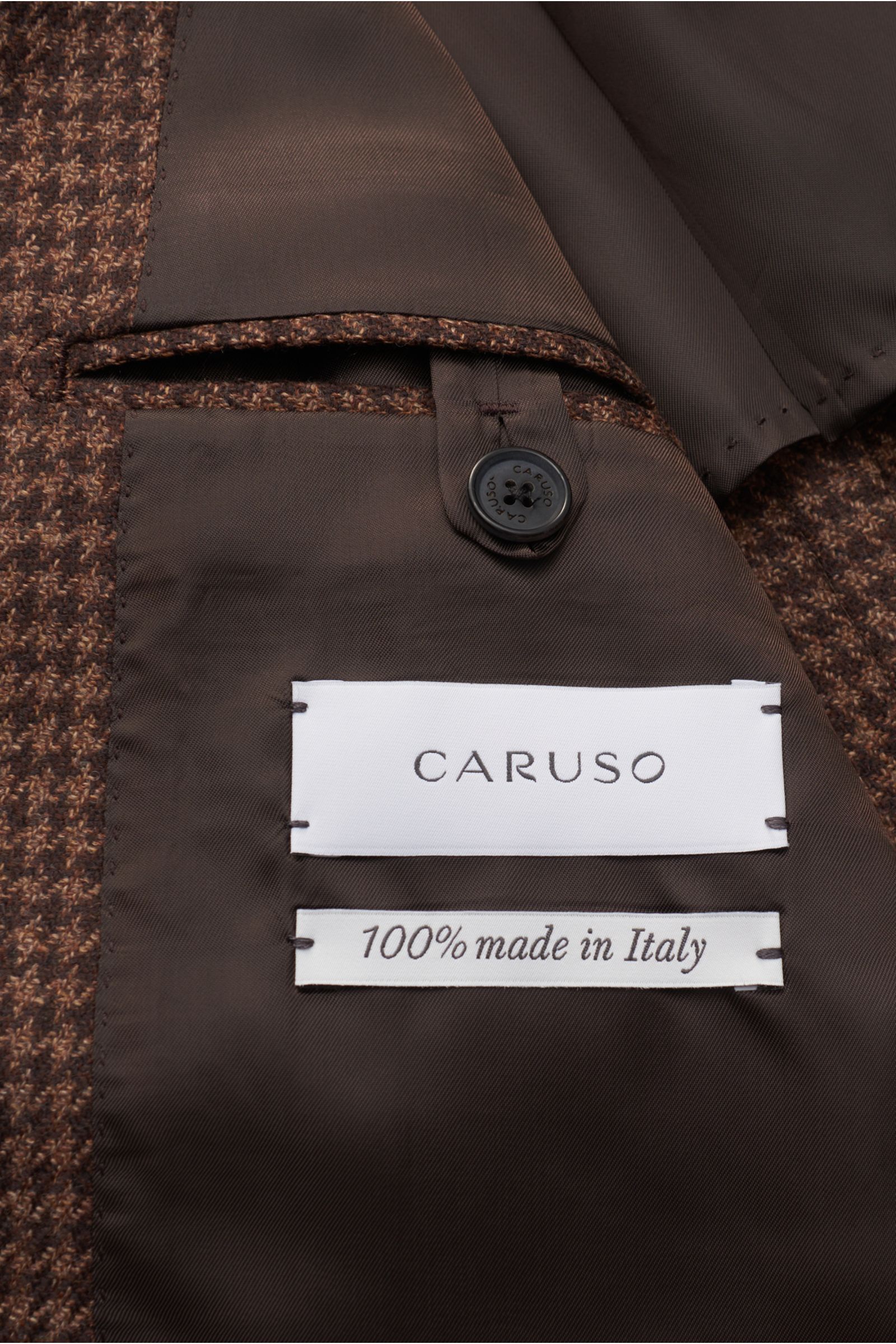 CARUSO smart-casual jacket 'Aida' brown/dark brown checked | BRAUN Hamburg