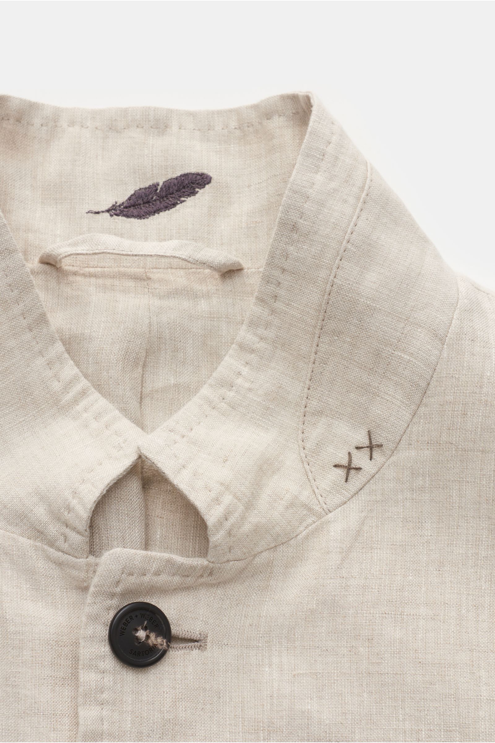 WEBER + WEBER linen jacket 'Linen WW Blazer' beige | BRAUN Hamburg