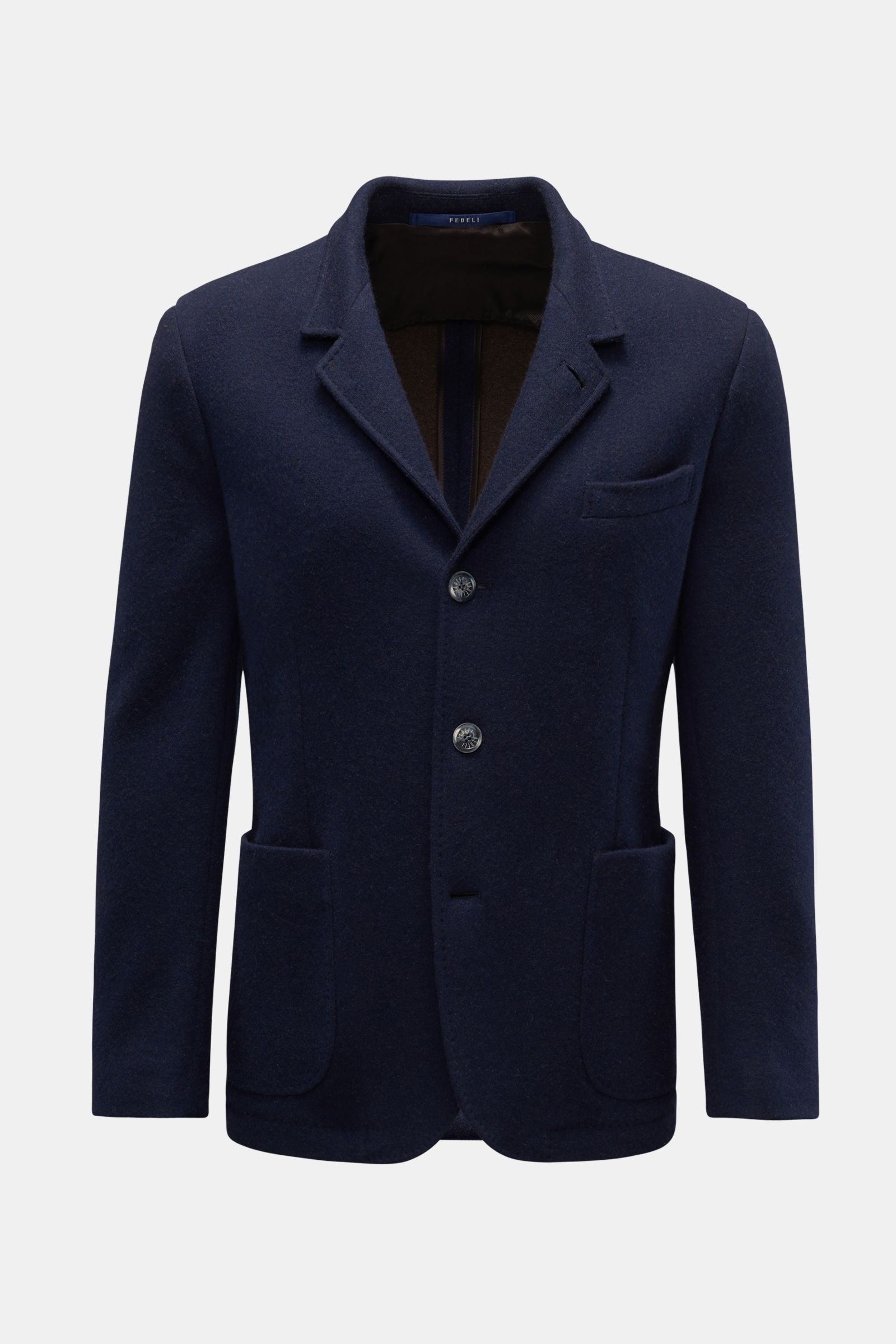 FEDELI cashmere jersey jacket 'Damon' navy | BRAUN Hamburg