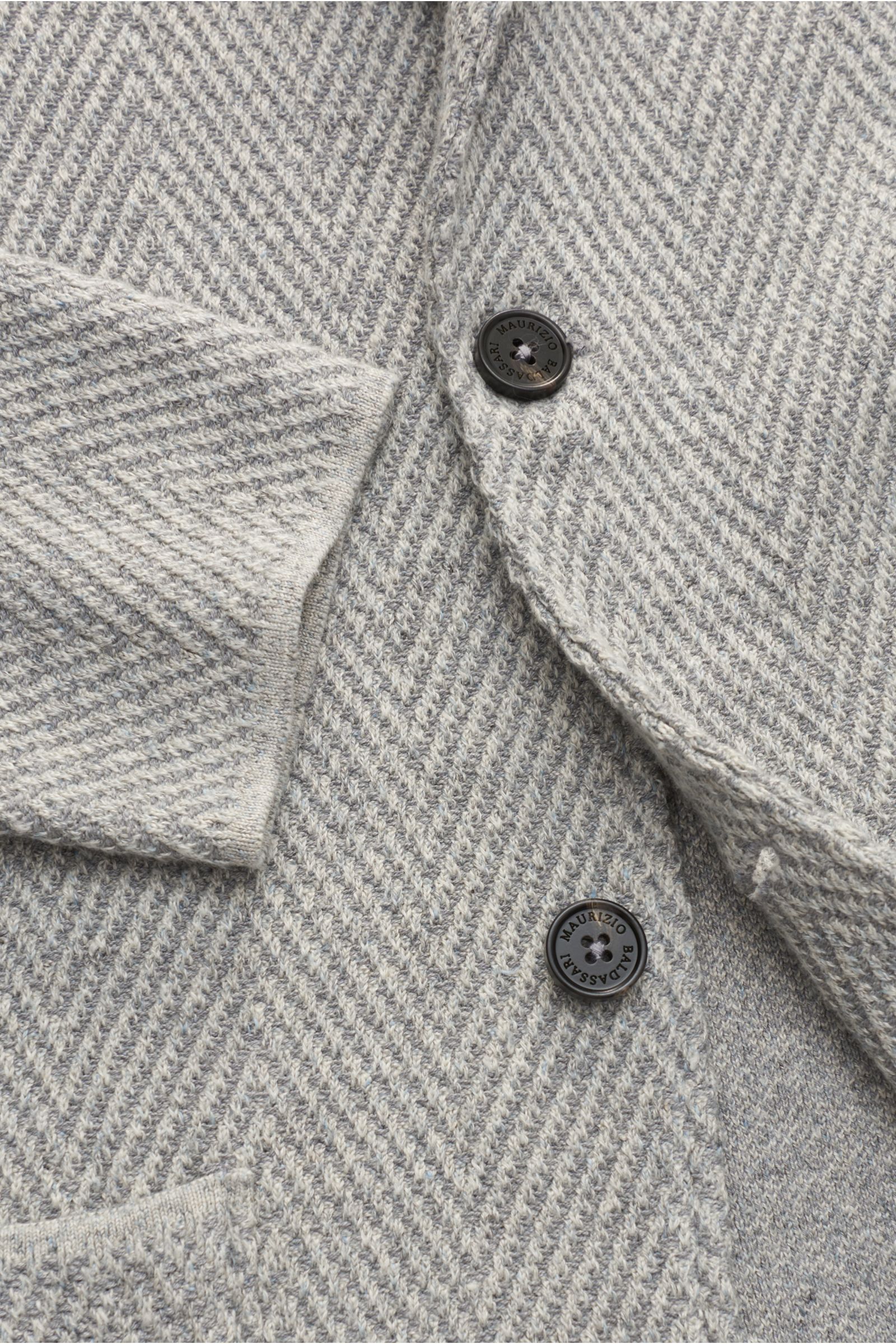 MAURIZIO BALDASSARI Strickblazer 'Herringbone Swacket' grau | BRAUN Hamburg