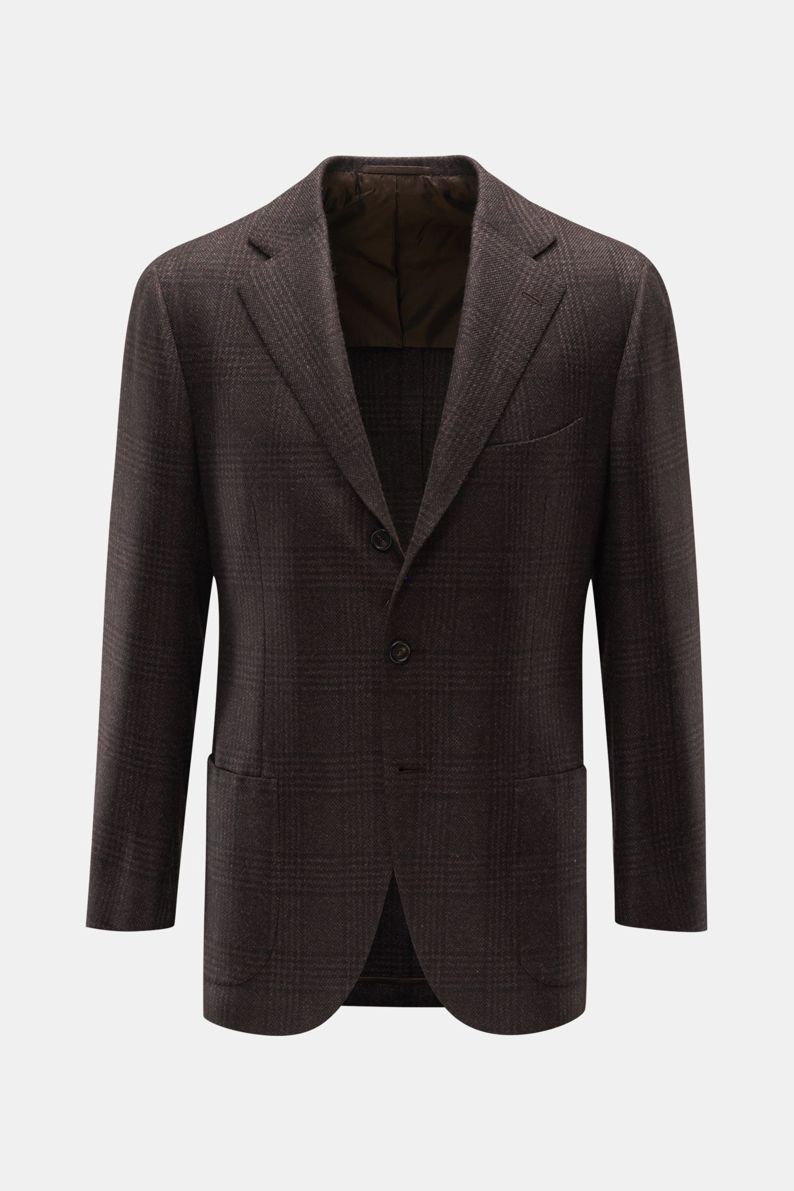 CESARE ATTOLINI cashmere smart-casual jacket brown/dark brown checked ...