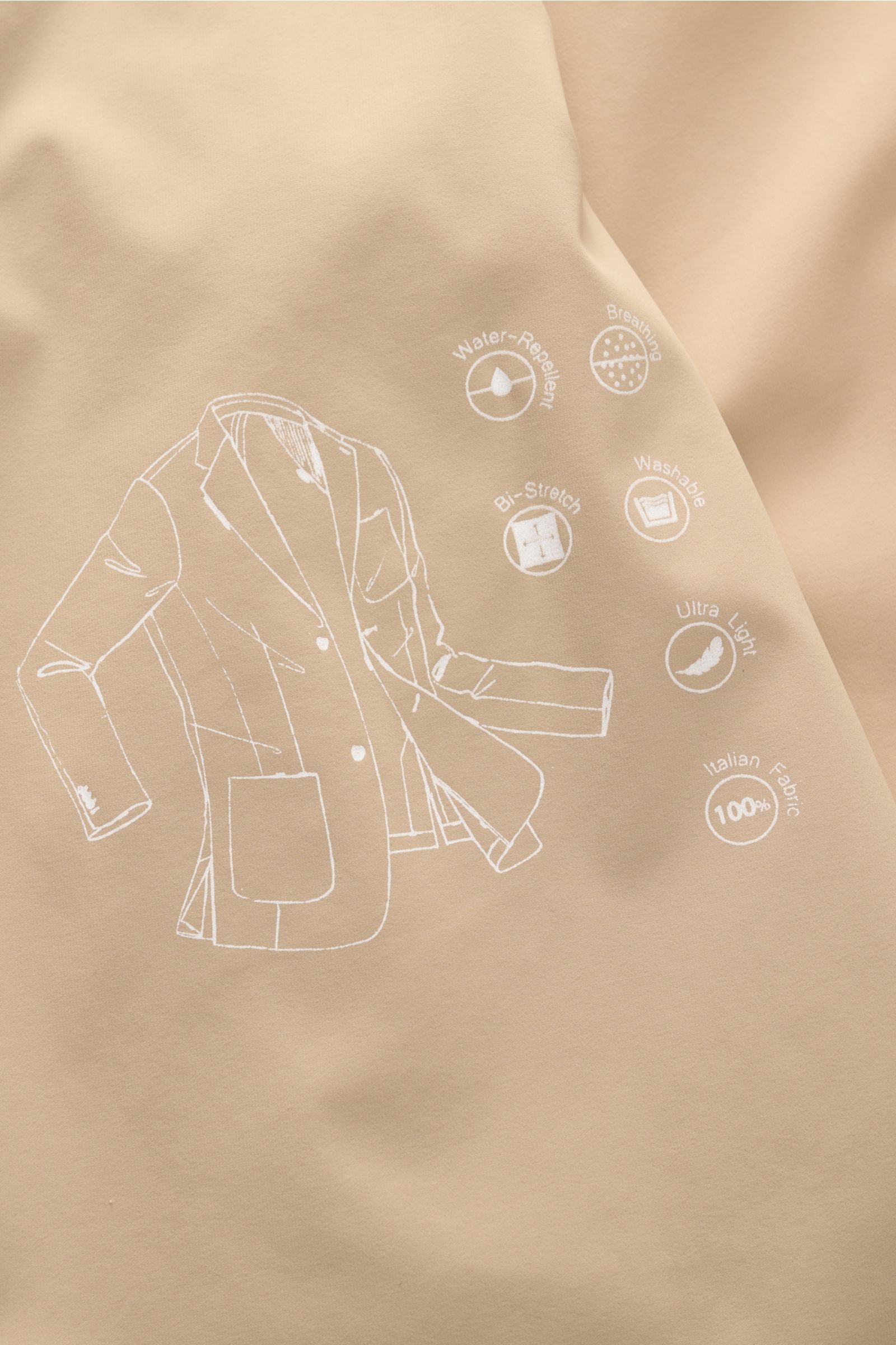 THE PRODUCT IS THE HERO blazer 'Travel Blazer' beige | BRAUN Hamburg