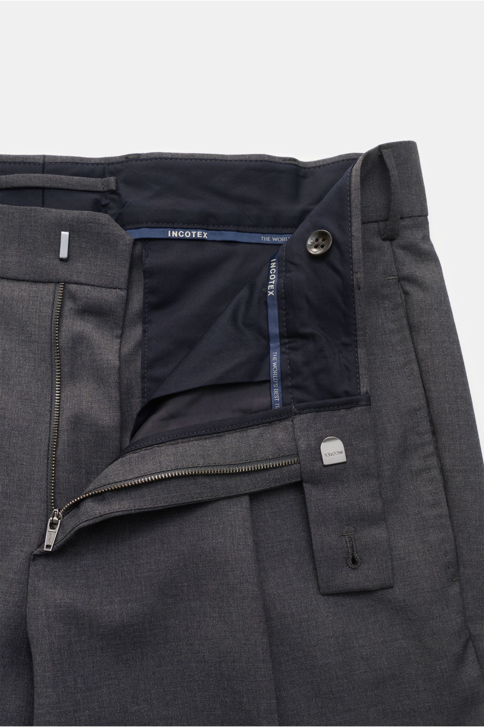 INCOTEX Wollhose 'Tapered Fit' dunkelgrau | BRAUN Hamburg
