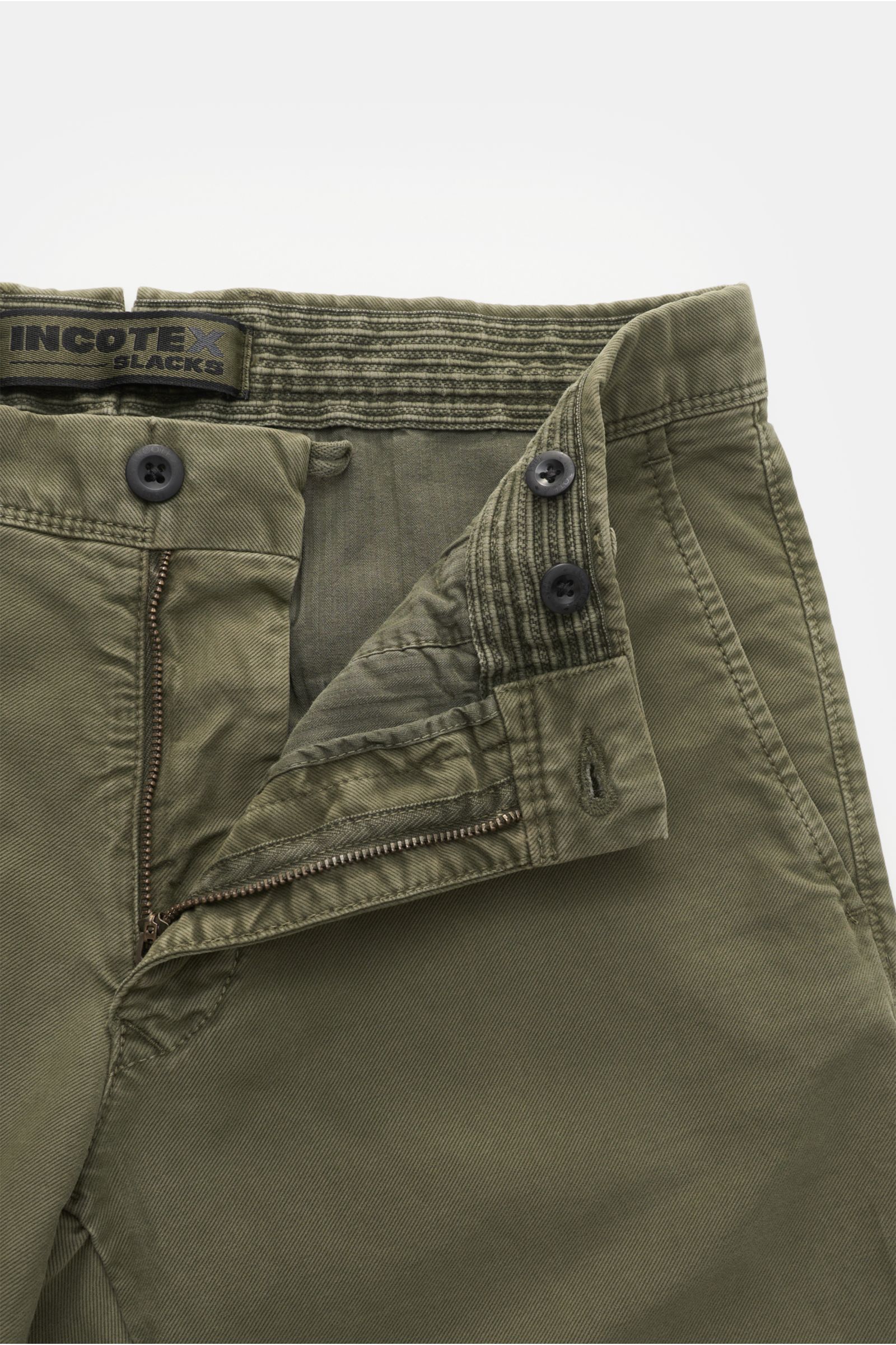 INCOTEX SLACKS Hose 'Slim Fit' oliv | BRAUN Hamburg