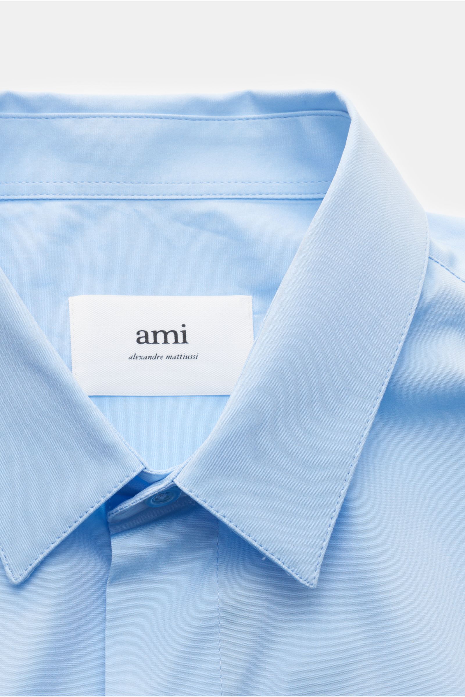 AMI PARIS Casual Hemd schmaler Kragen hellblau | BRAUN Hamburg
