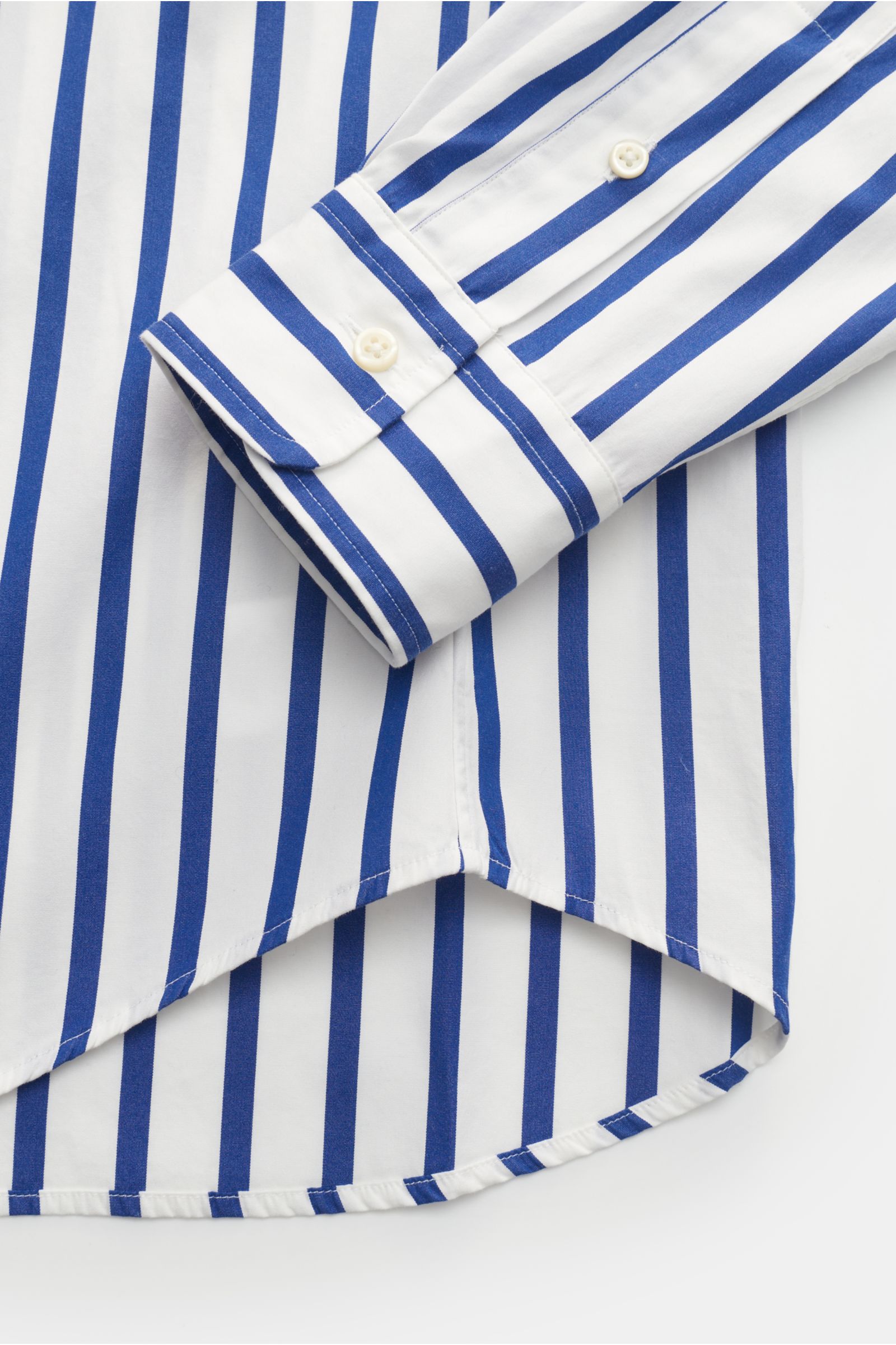POLO RALPH LAUREN casual shirt shark collar dark blue/white striped ...
