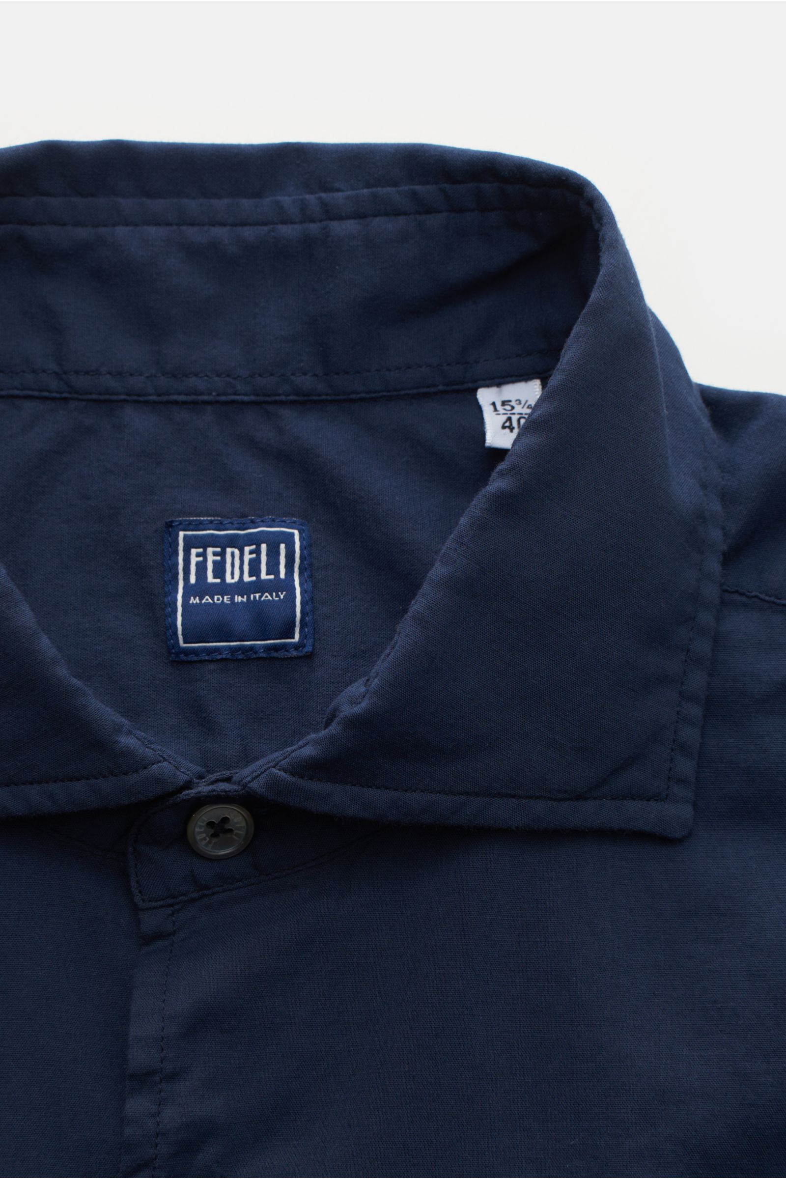 FEDELI casual shirt 'Sean' shark collar navy | BRAUN Hamburg