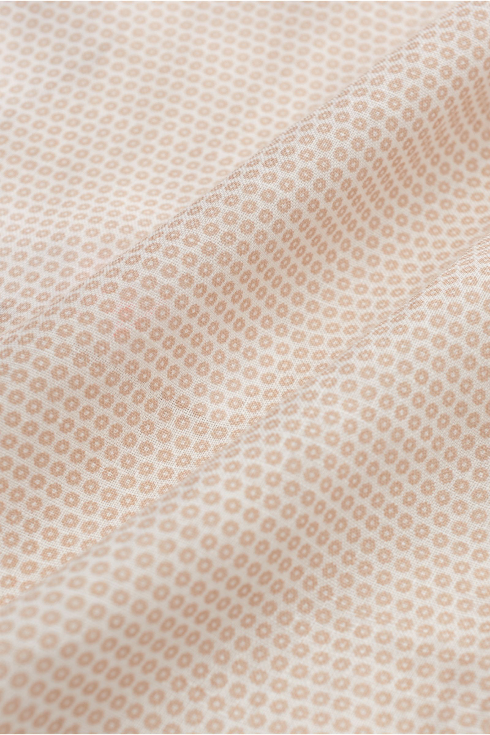 EDDY MONETTI linen shirt Kent collar white/beige patterned | BRAUN Hamburg