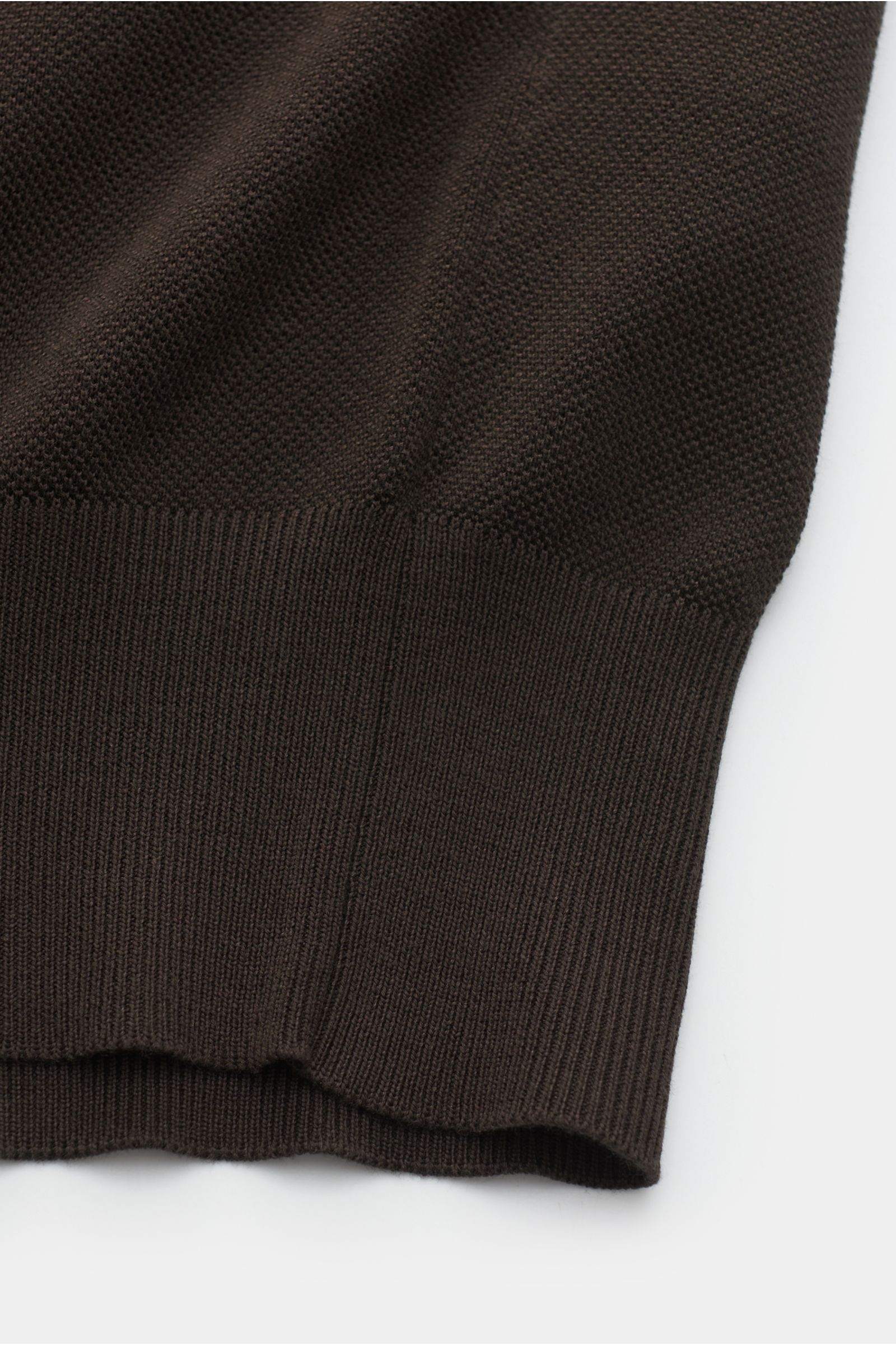 TOM FORD short sleeve knit polo dark brown | BRAUN Hamburg