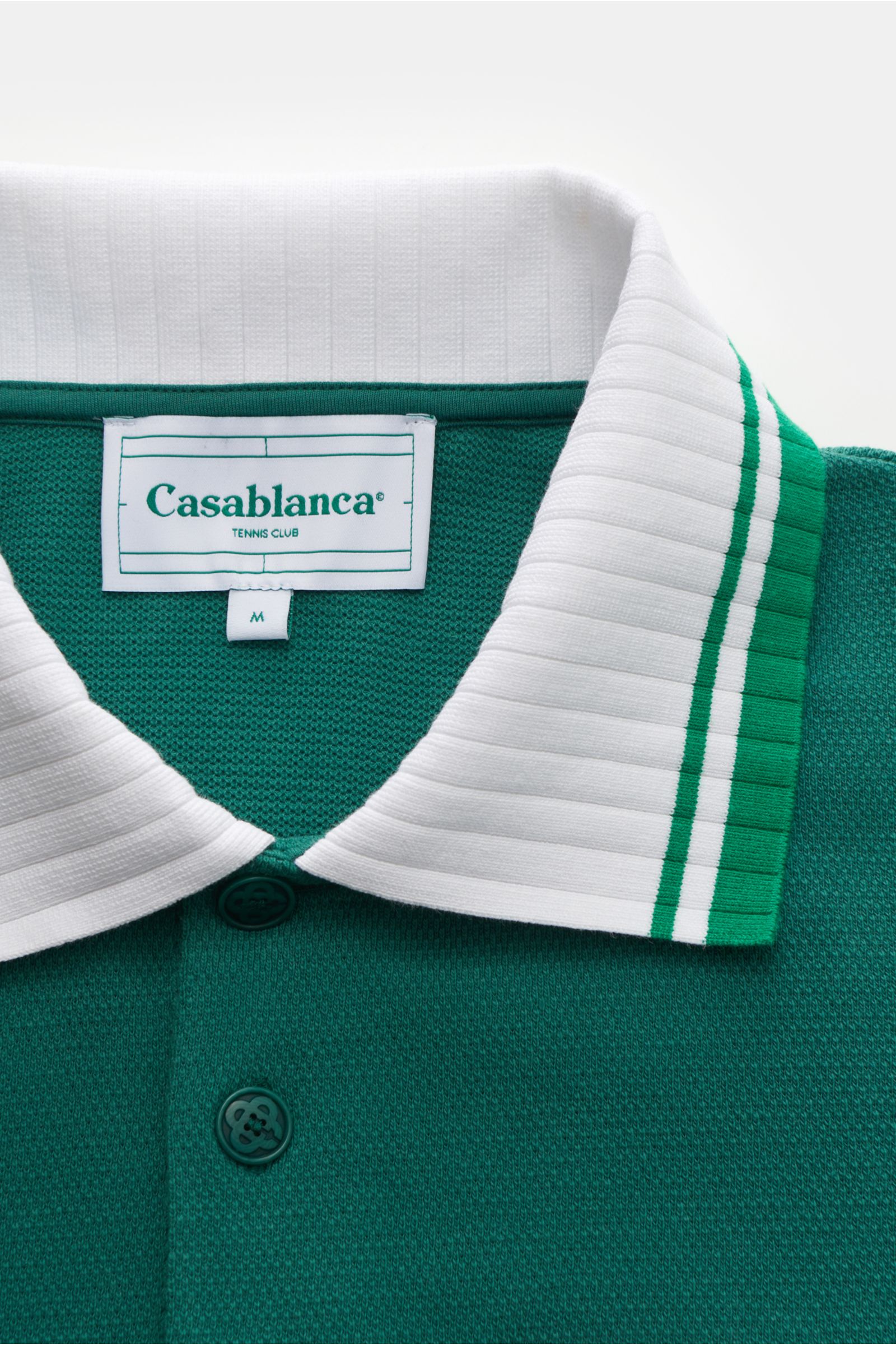 CASABLANCA polo shirt 'Textured Piqué' green | BRAUN Hamburg