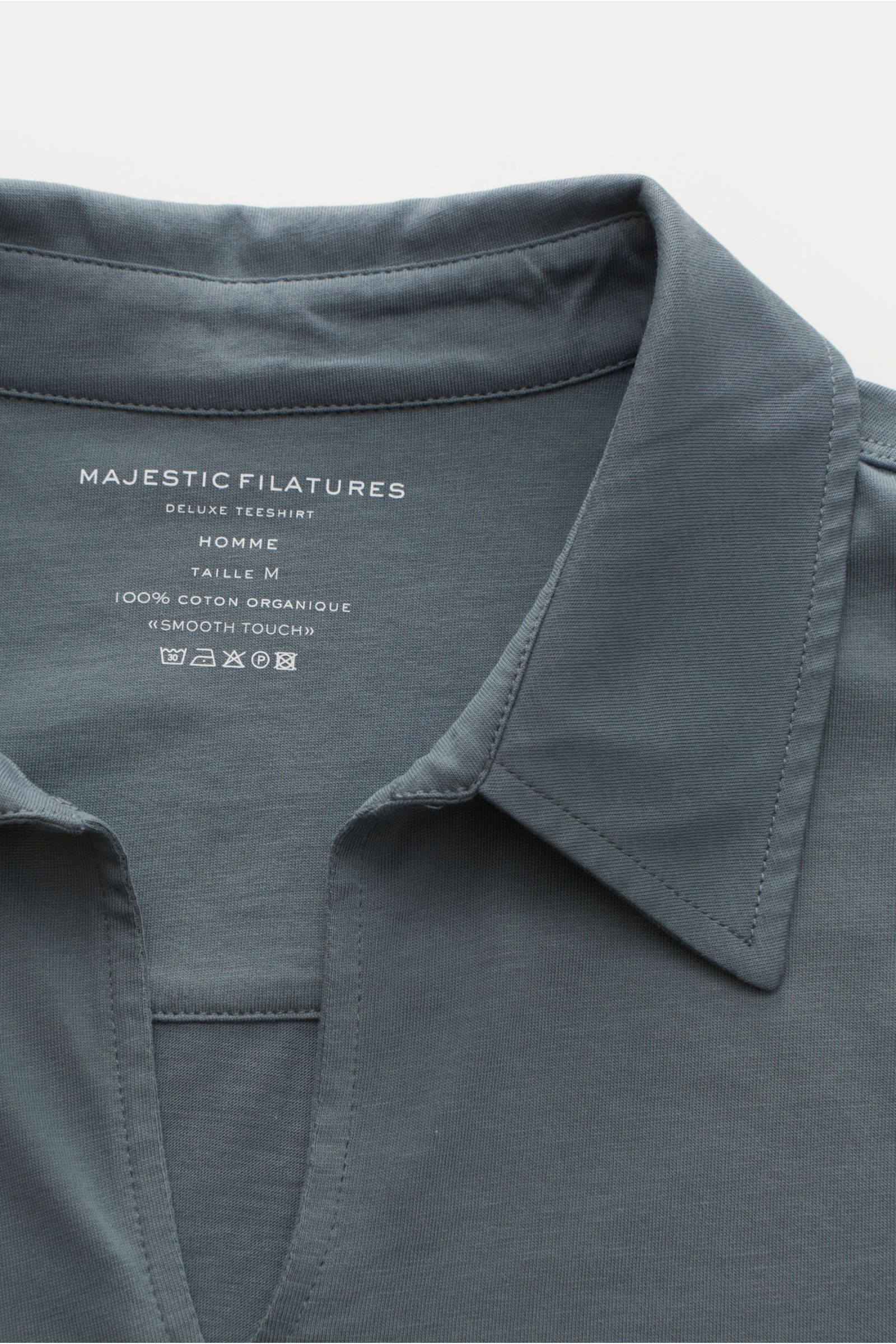 MAJESTIC FILATURES jersey polo shirt grey-blue | BRAUN Hamburg