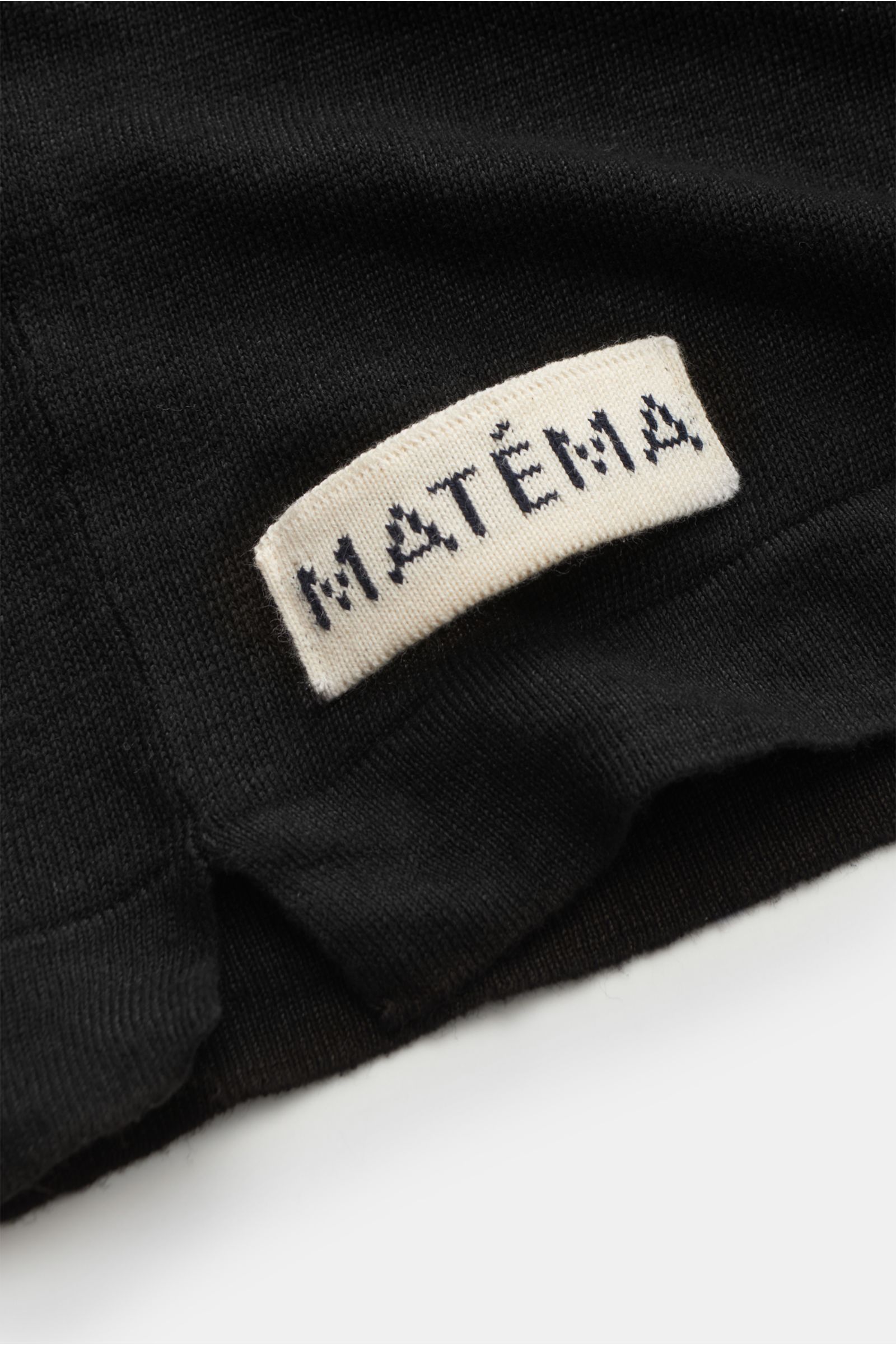 MATÉMA linen short sleeve knit shirt black | BRAUN Hamburg