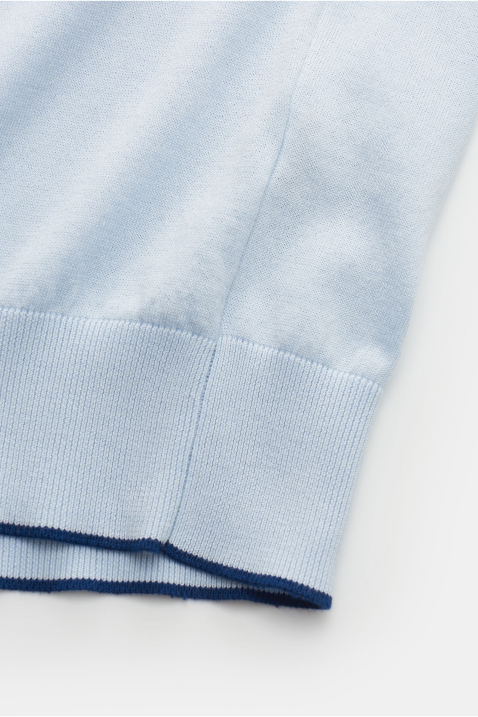 EDDY MONETTI Kurzarm-Strickpolo pastellblau/navy | BRAUN Hamburg