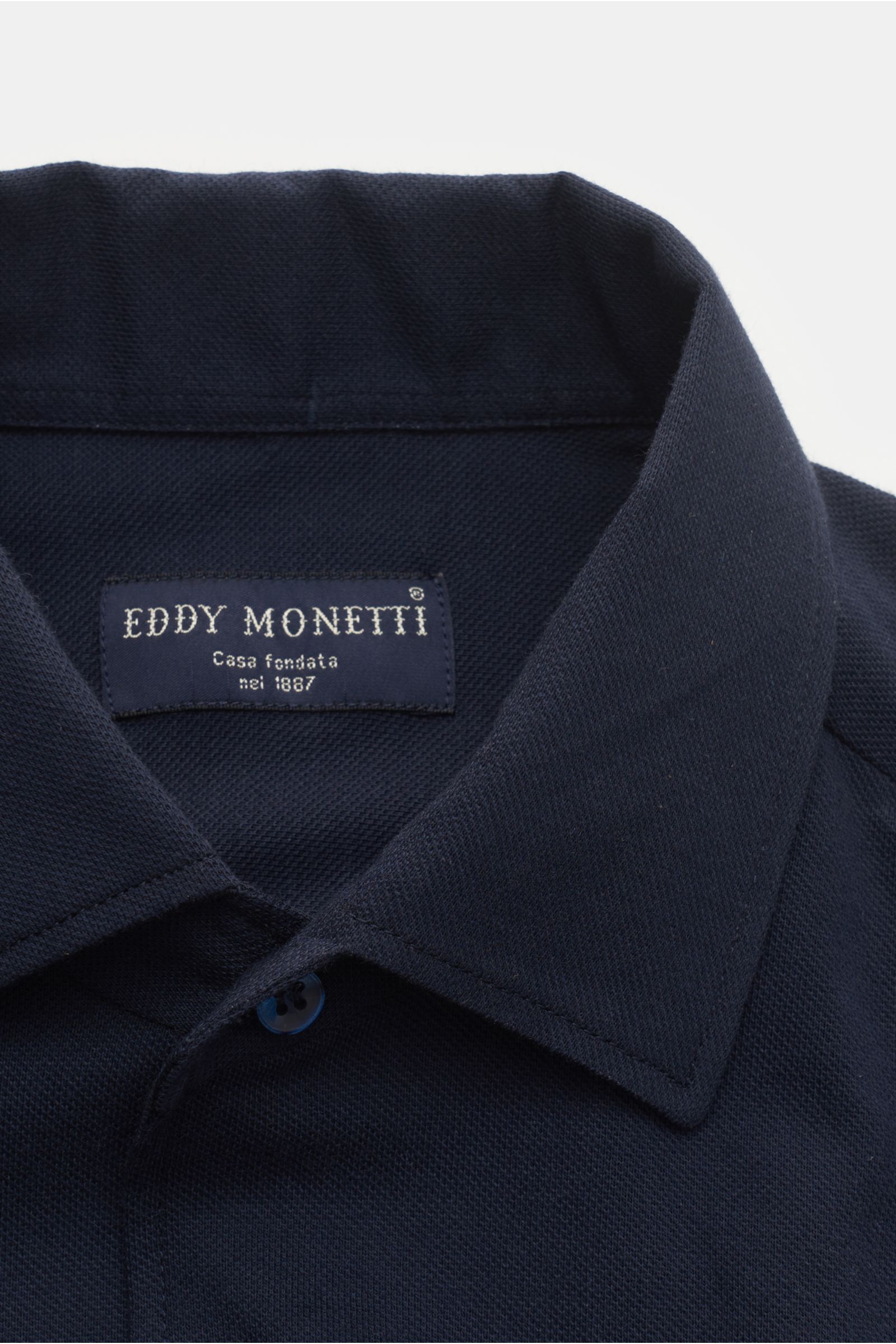 EDDY MONETTI Oxford shirt narrow collar navy | BRAUN Hamburg