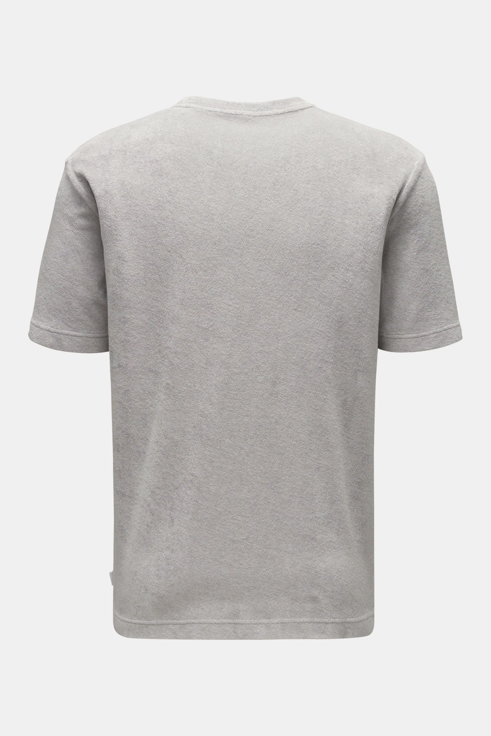 04651/ A TRIP IN A BAG Frottee Rundhals-T-Shirt 'Terry Tee' grau ...