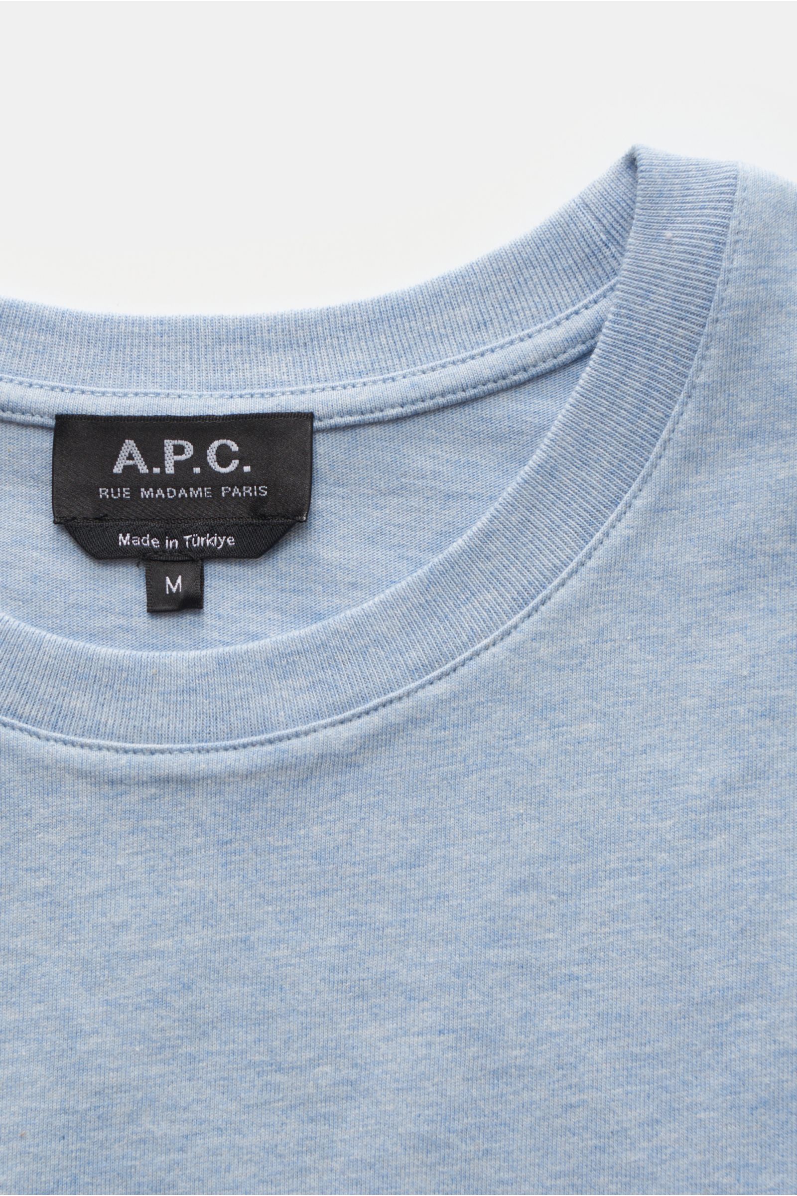 A.P.C. Crew neck T-shirt 'VPC' light blue | BRAUN Hamburg