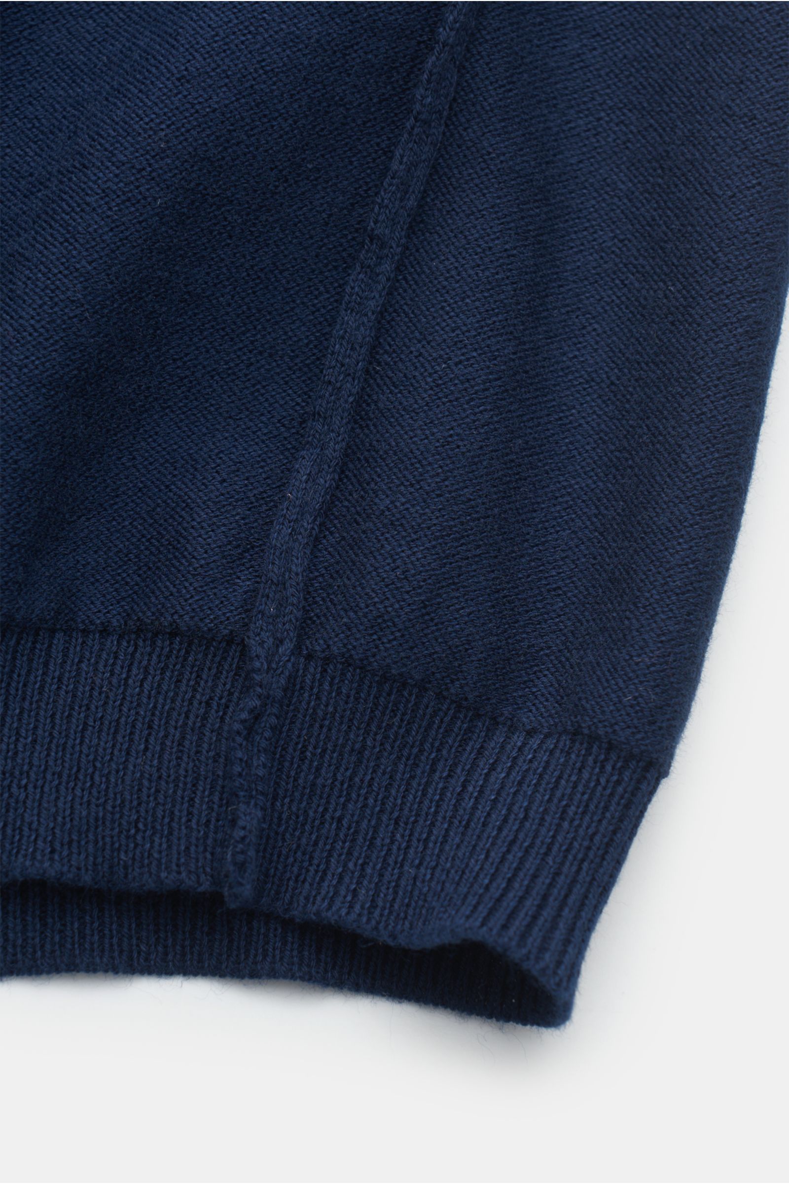 WEBER+WEBER short sleeve crew neck jumper 'Cotton Knit' dark blue ...