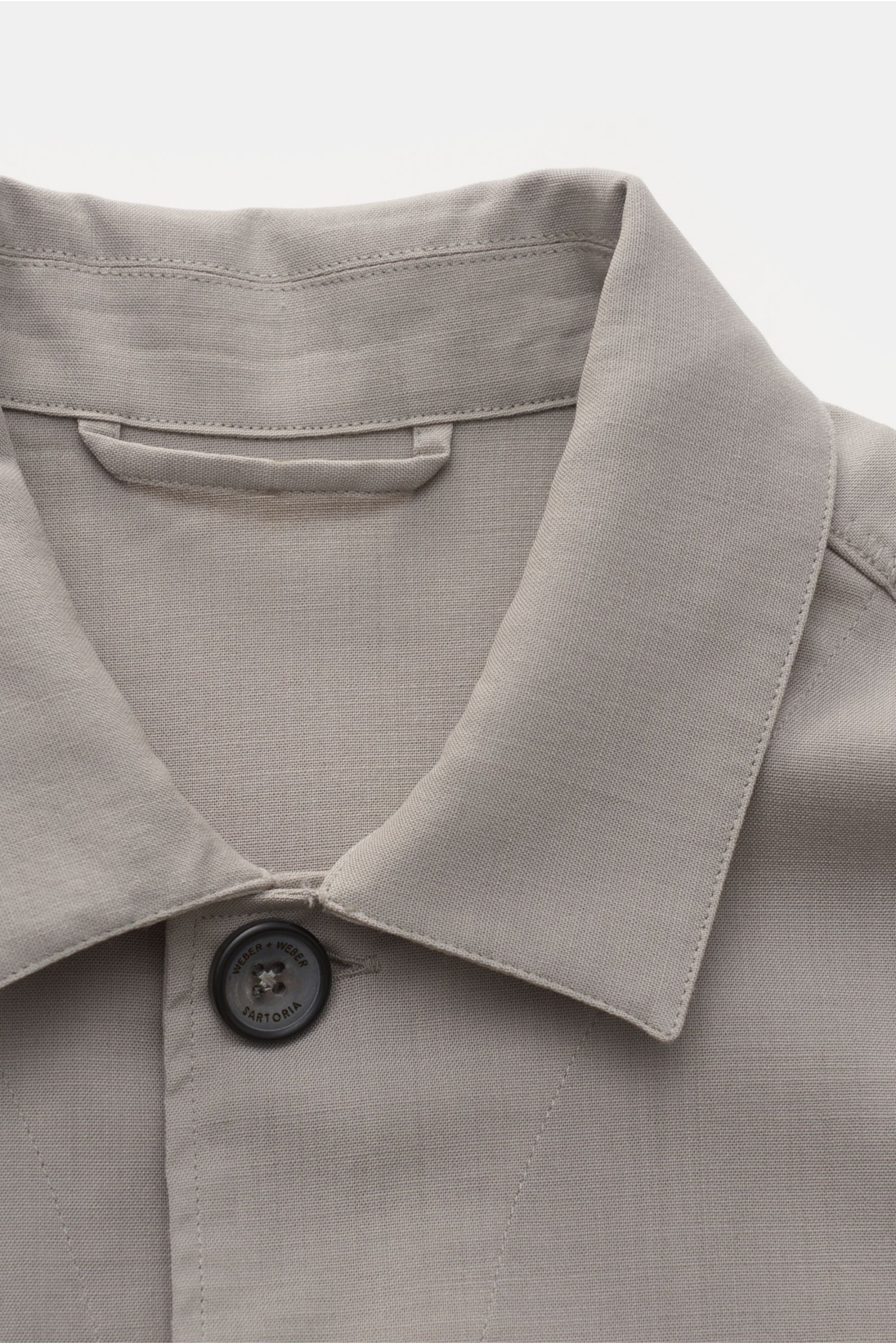 WEBER+WEBER Overshirt 'Fresco Light Overshirt' light grey | BRAUN Hamburg