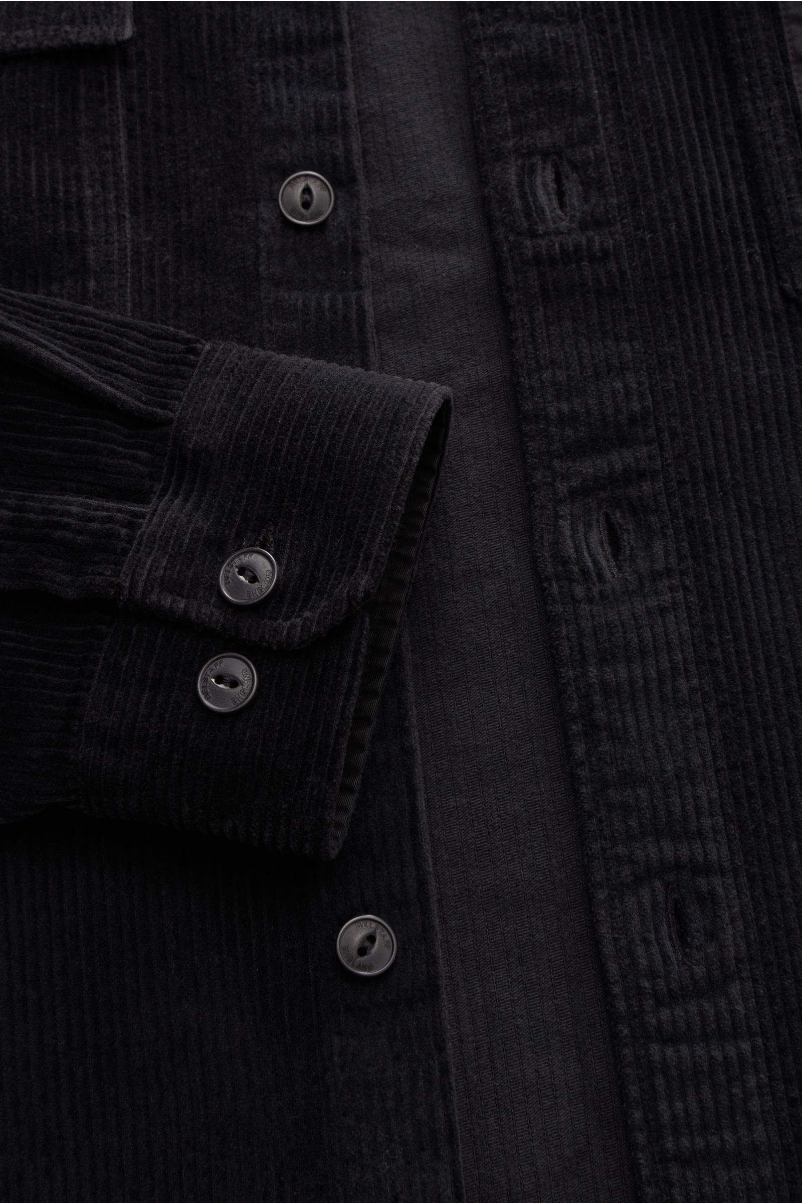 BELSTAFF corduroy overshirt 'Fall Gates' black | BRAUN Hamburg