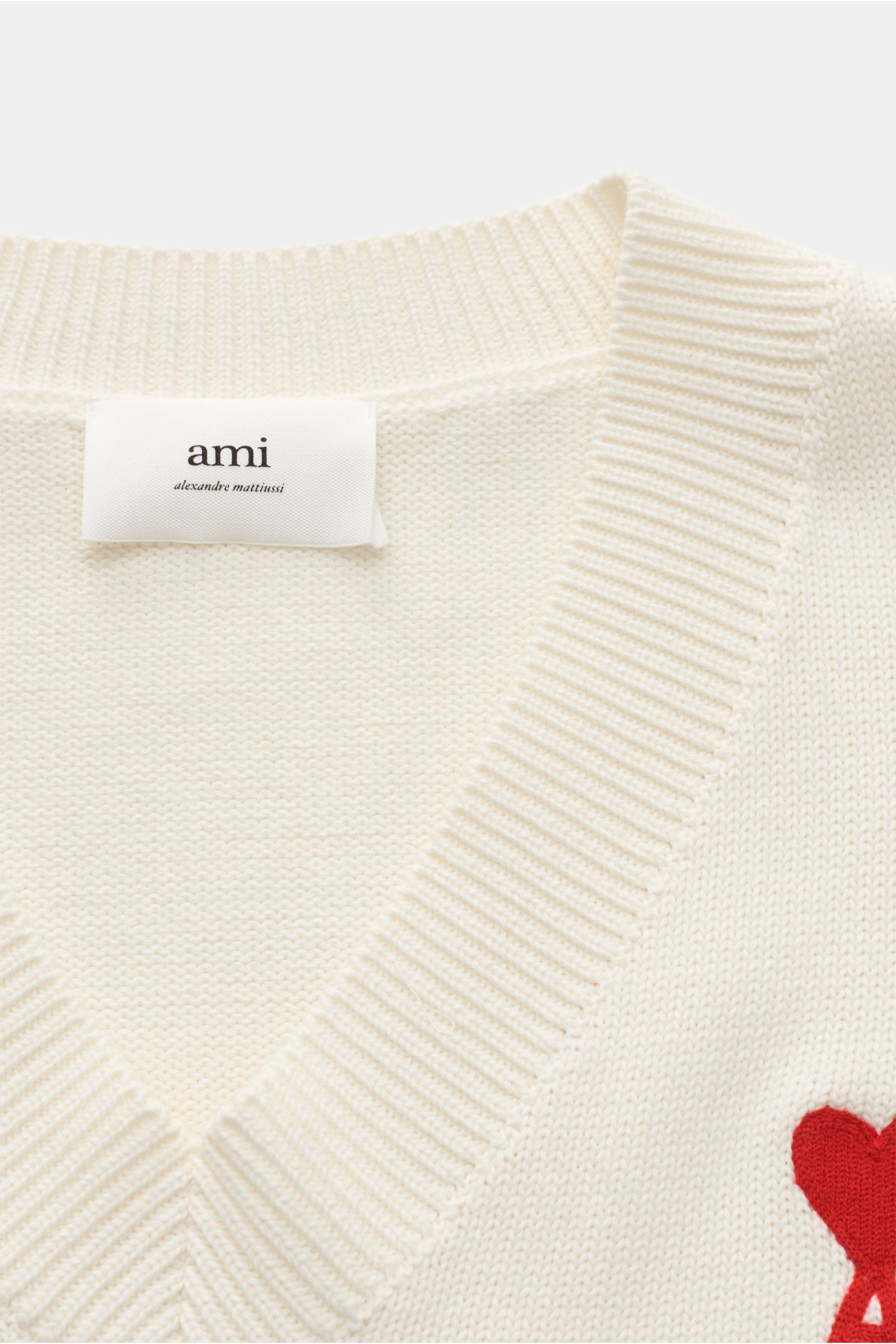 AMI PARIS V-Neck Pullover creme | BRAUN Hamburg