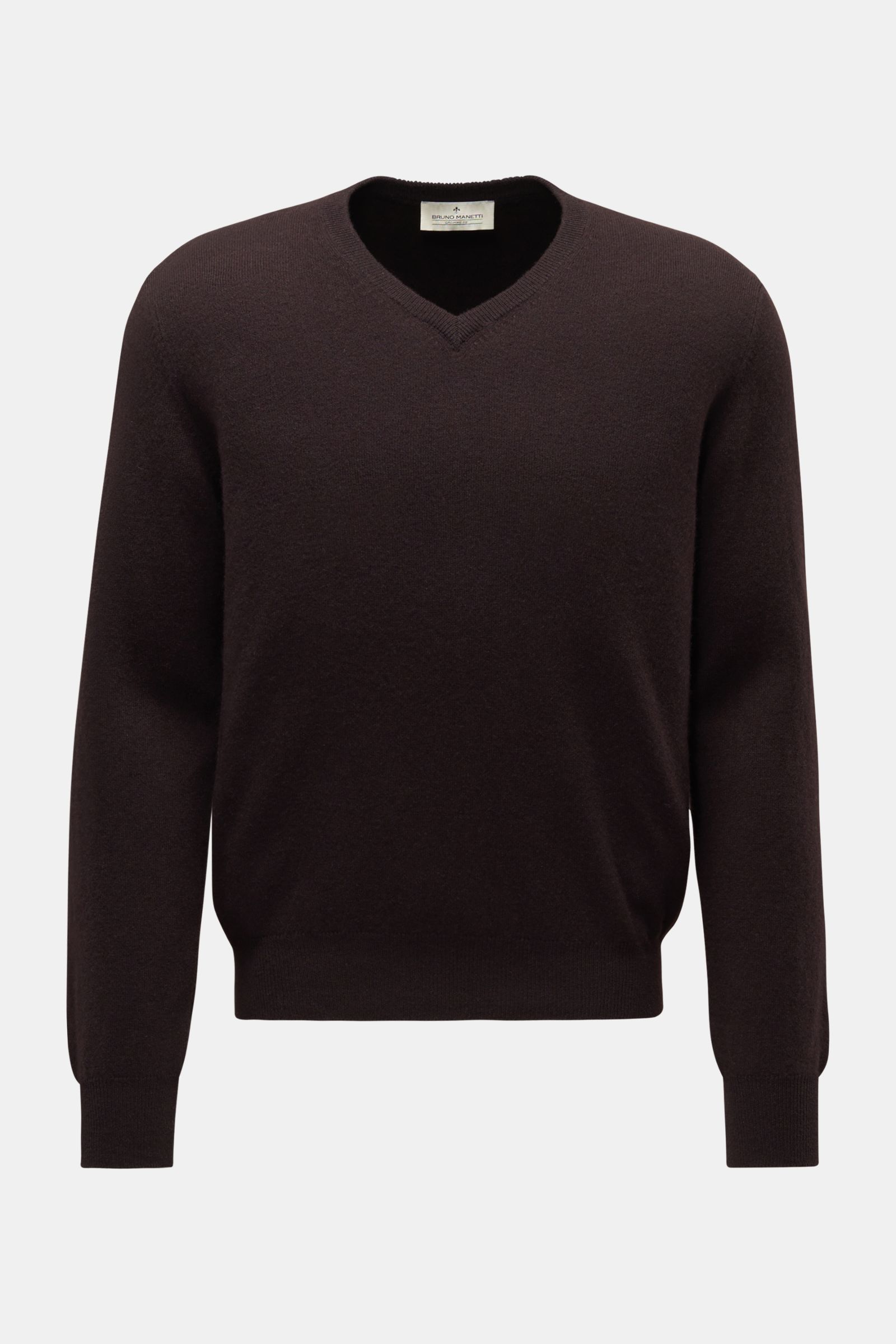 BRUNO MANETTI cashmere V-neck jumper brown | BRAUN Hamburg
