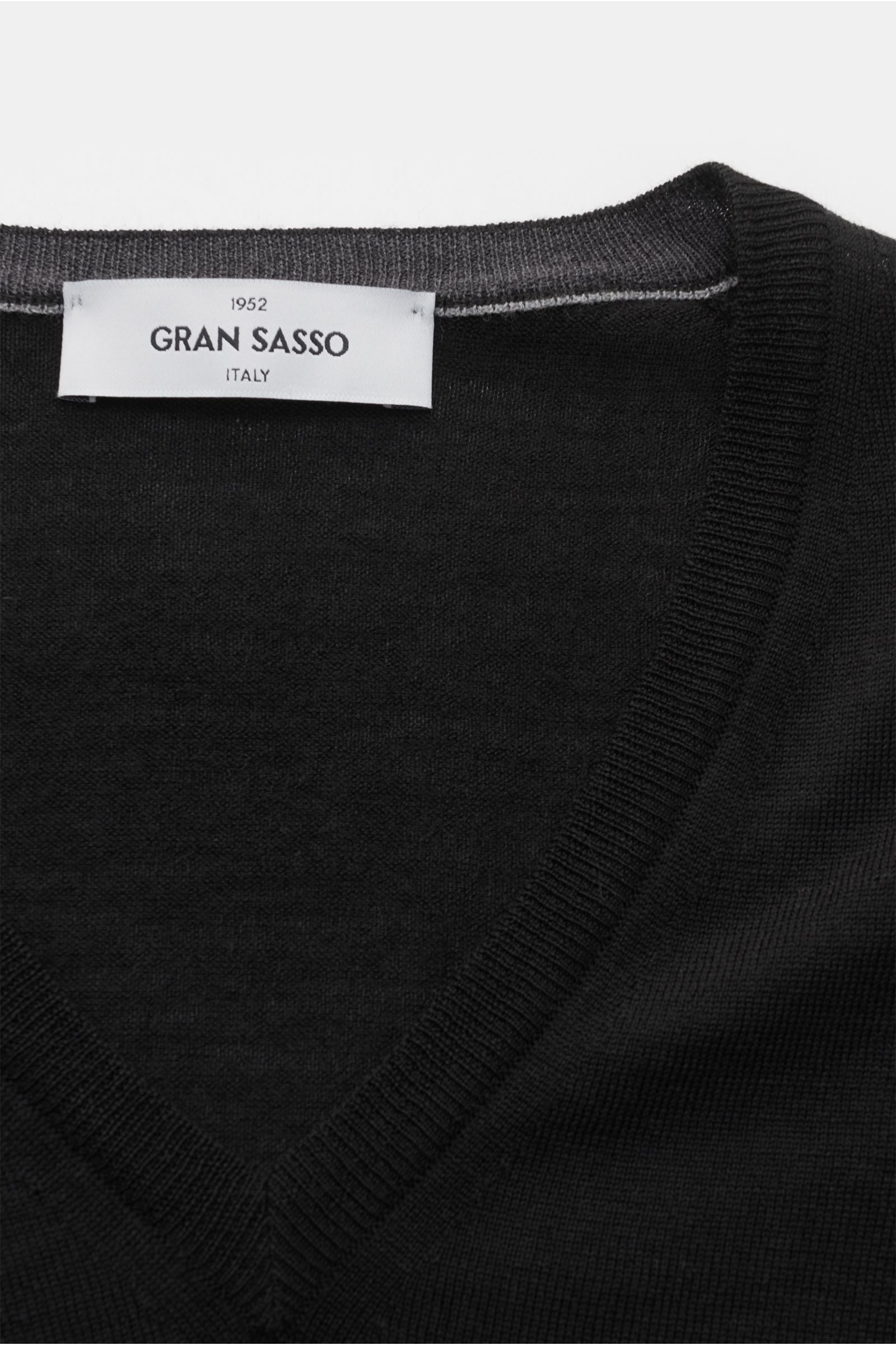 GRAN SASSO Feinstrick V-Neck Pullover schwarz | BRAUN Hamburg