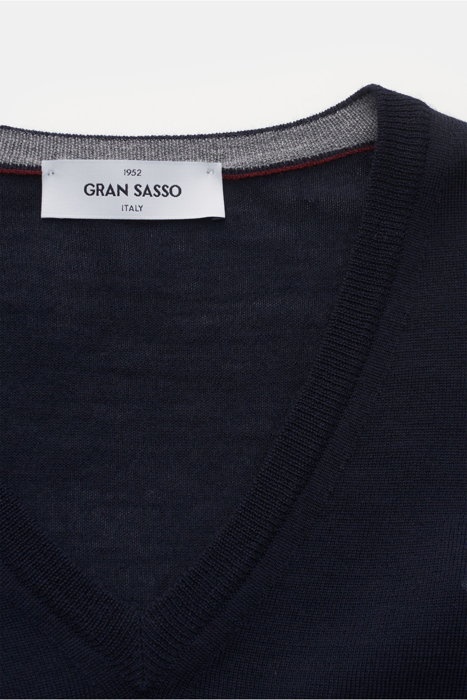 GRAN SASSO Feinstrick V-Neck Pullover navy | BRAUN Hamburg