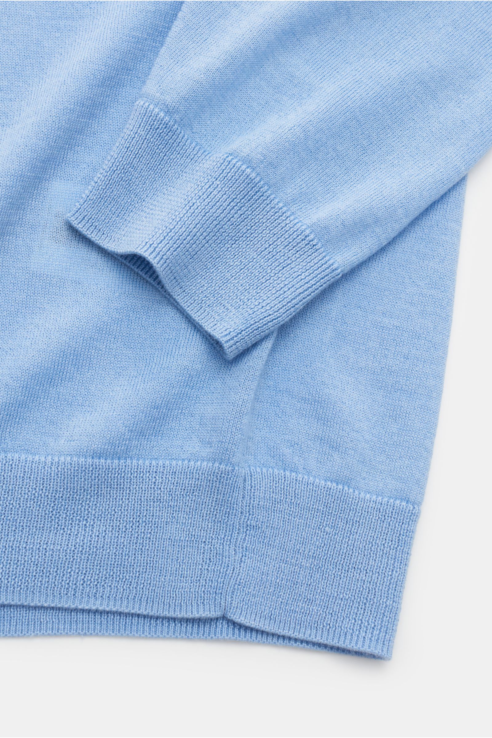 FTC Feinstrick V-Neck Pullover hellblau | BRAUN Hamburg