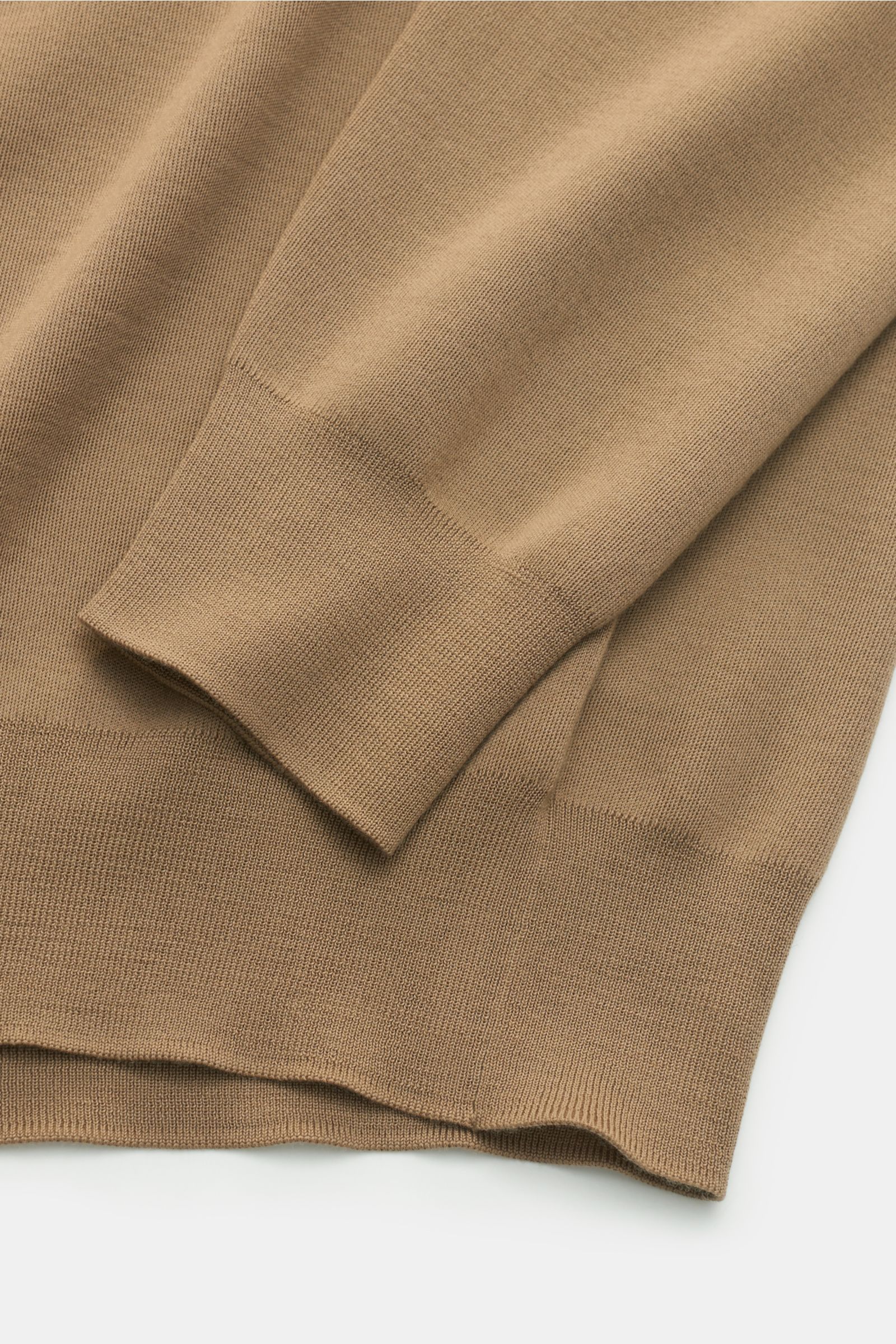 MANRICO CASHMERE cashmere jumper light brown | BRAUN Hamburg