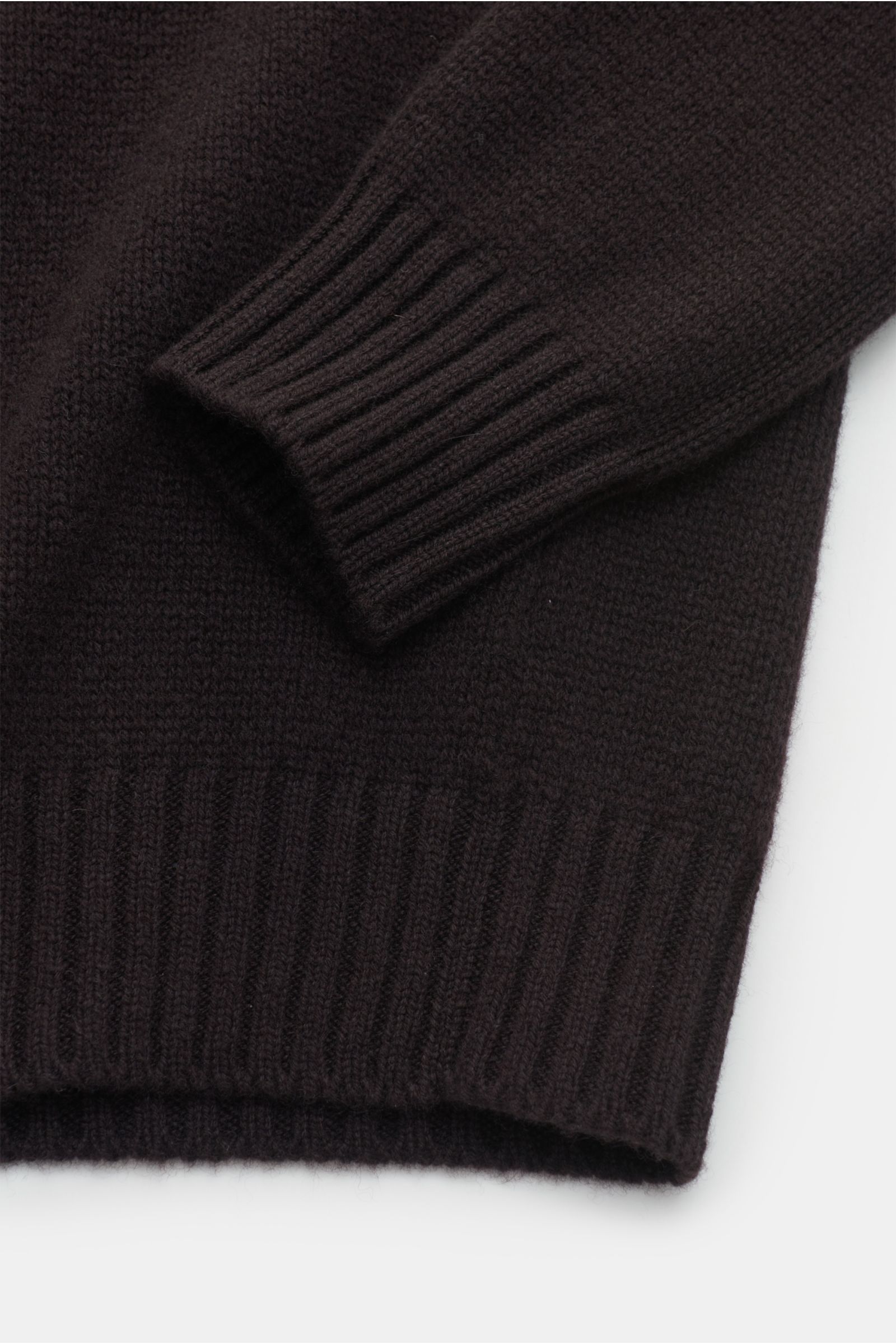 BRUNO MANETTI cashmere turtleneck jumper dark brown | BRAUN Hamburg