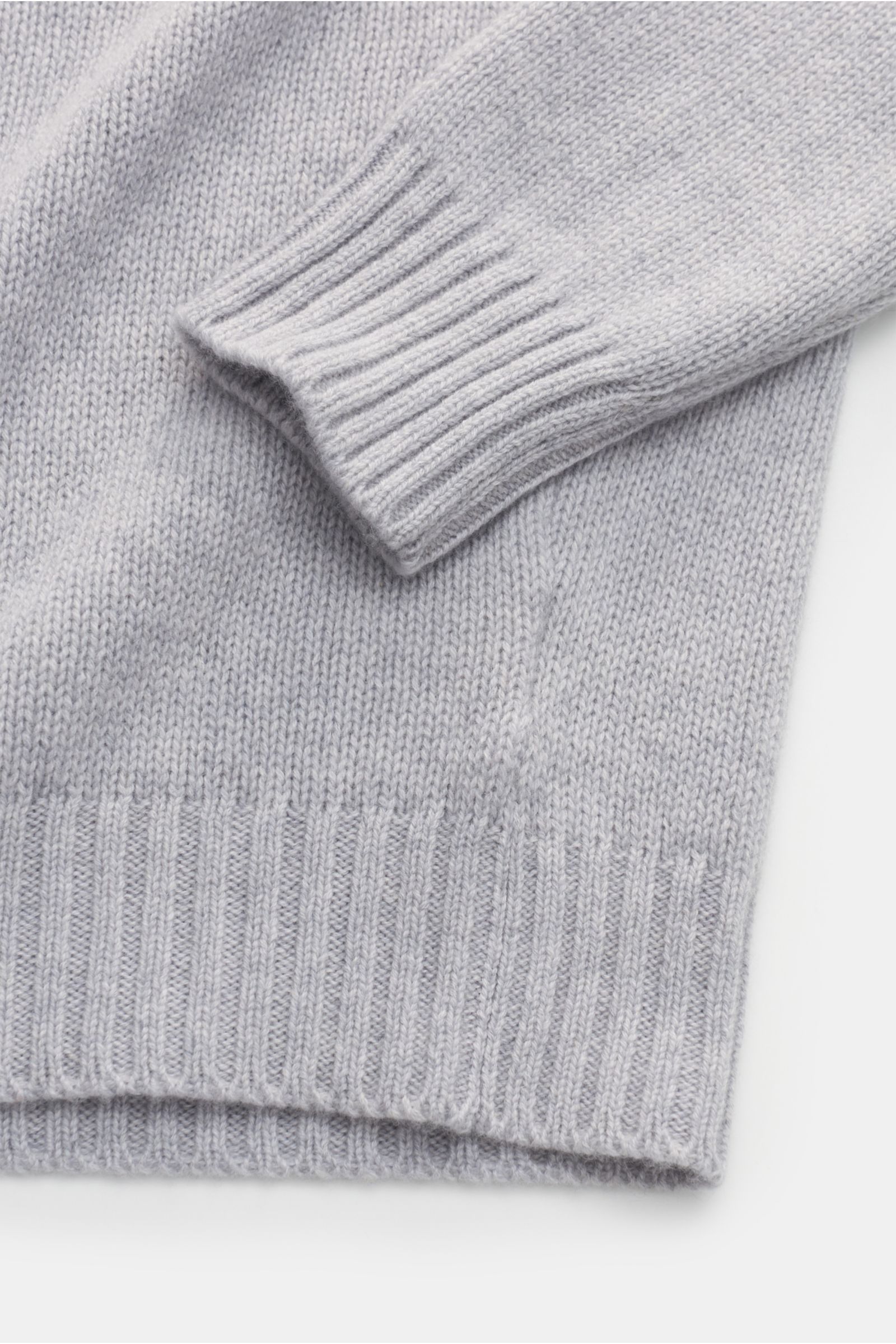 BRUNO MANETTI Cashmere Rollkragenpullover hellgrau | BRAUN Hamburg