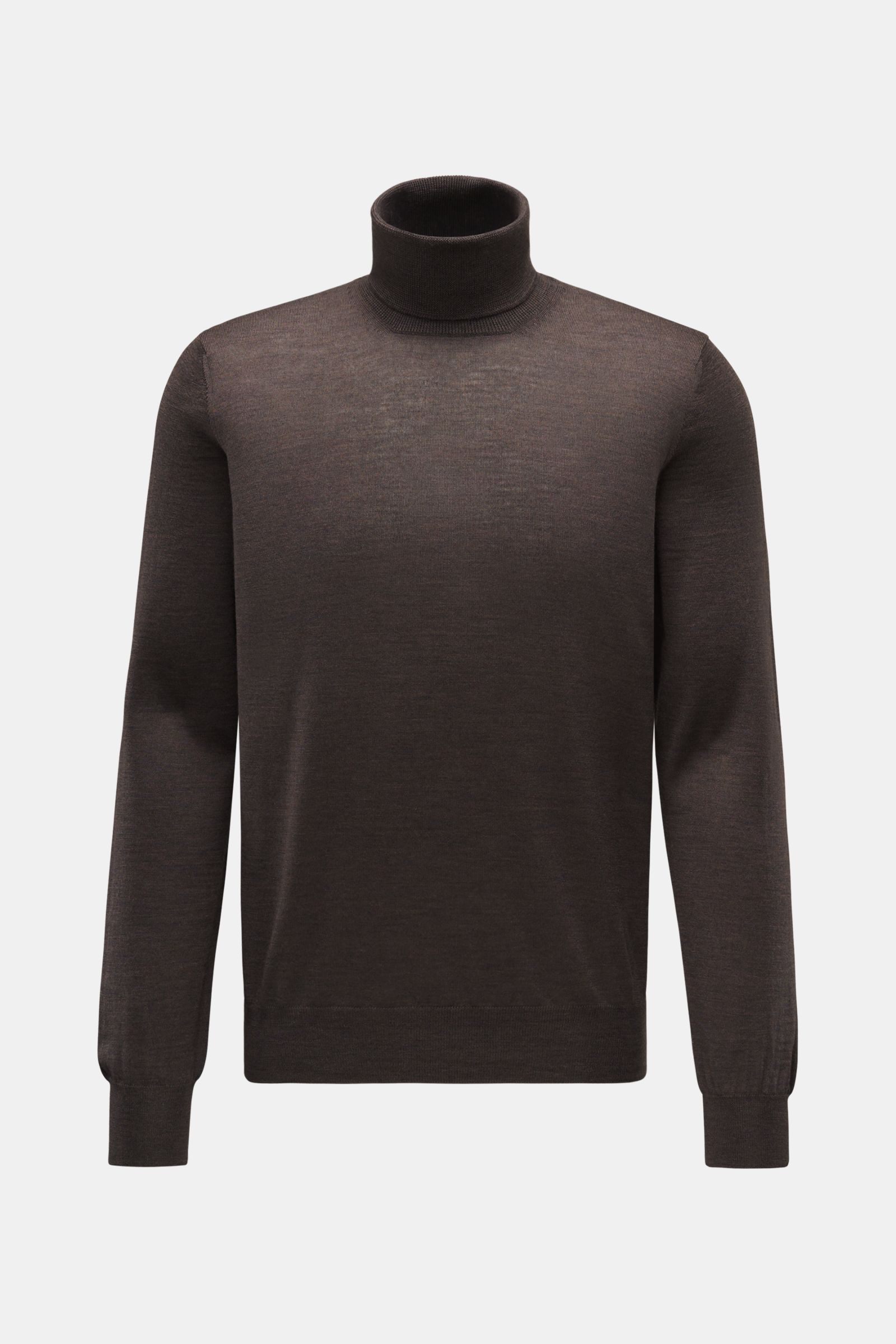 GRAN SASSO Feinstrick-Rollkragenpullover dunkelbraun | BRAUN Hamburg