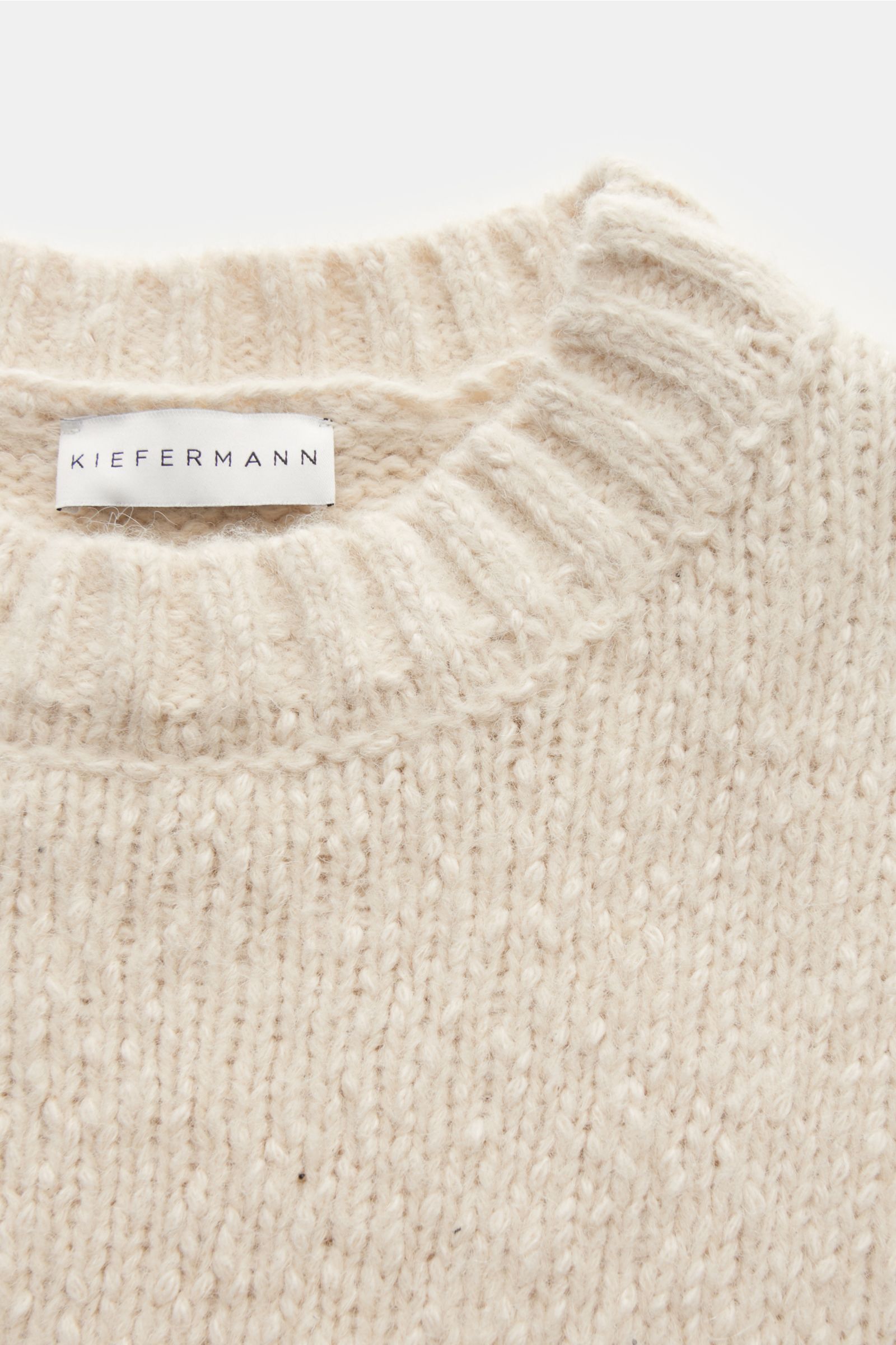 Crew neck jumper 'Ander' cream | BRAUN Hamburg