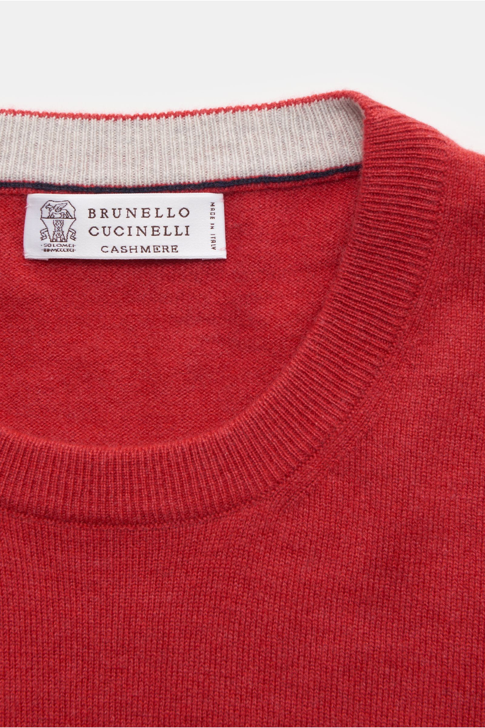 BRUNELLO CUCINELLI cashmere crew neck jumper light red | BRAUN Hamburg