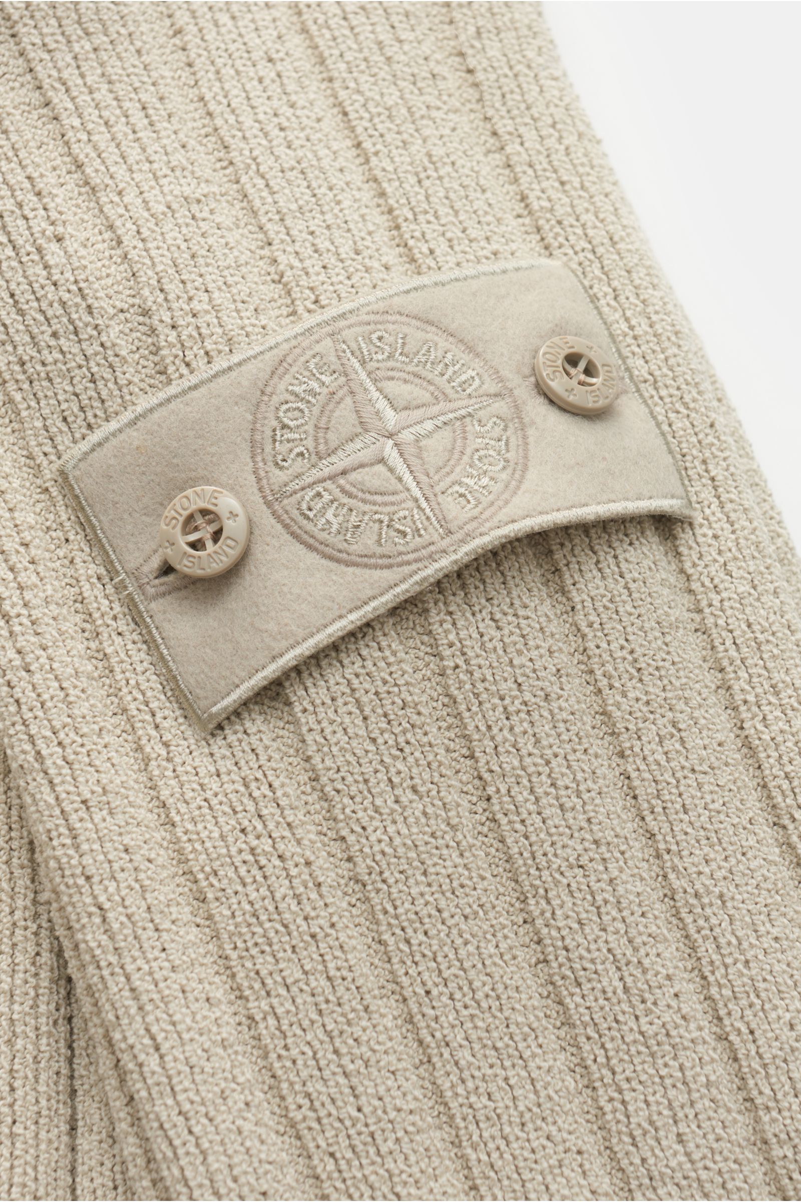 STONE ISLAND crew neck jumper 'Ghost Piece' beige | BRAUN Hamburg