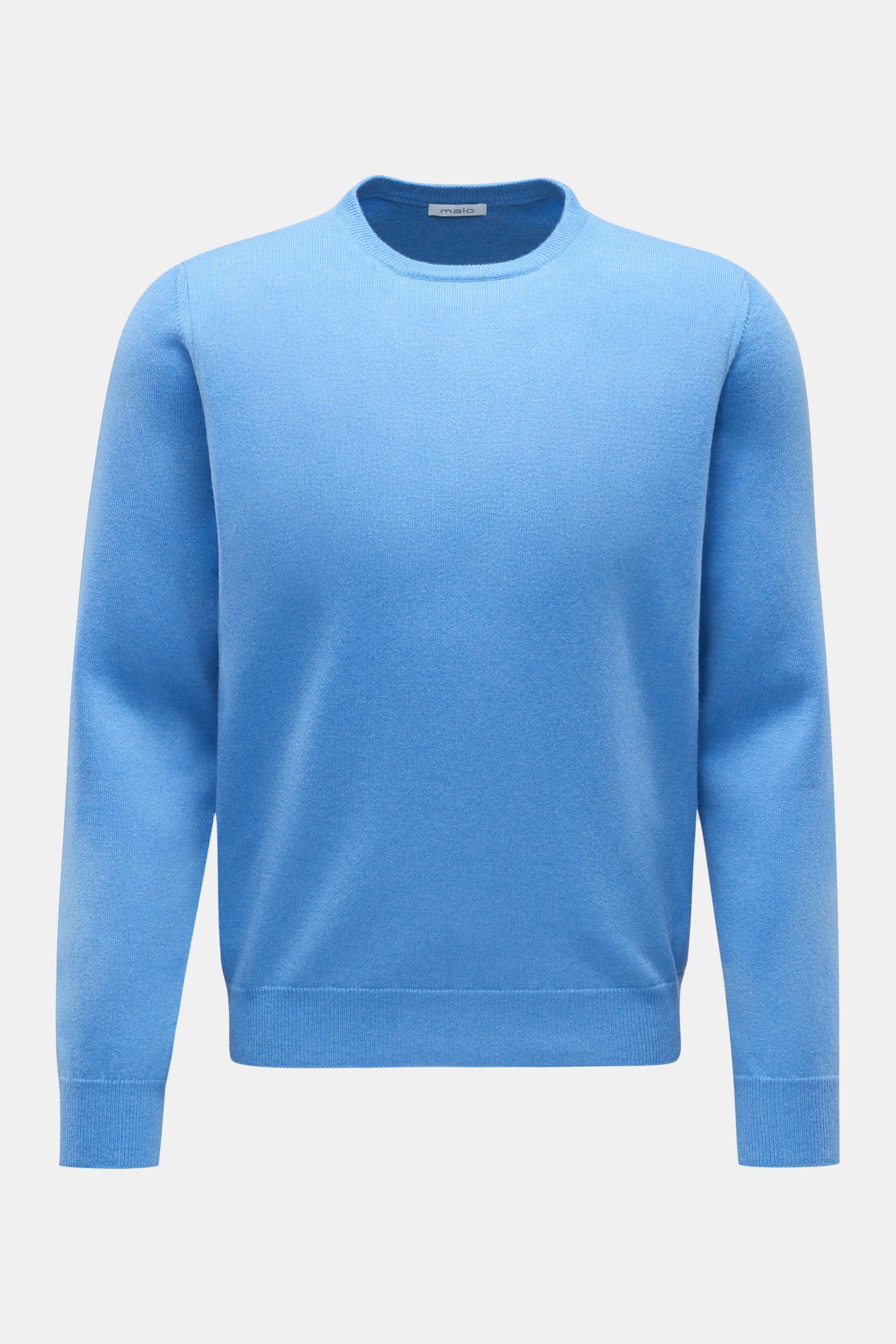 MALO cashmere crew neck jumper blue | BRAUN Hamburg