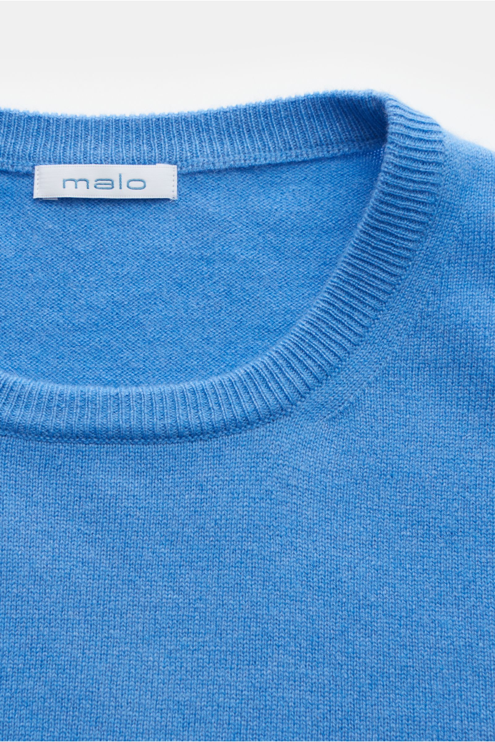 MALO cashmere crew neck jumper blue | BRAUN Hamburg