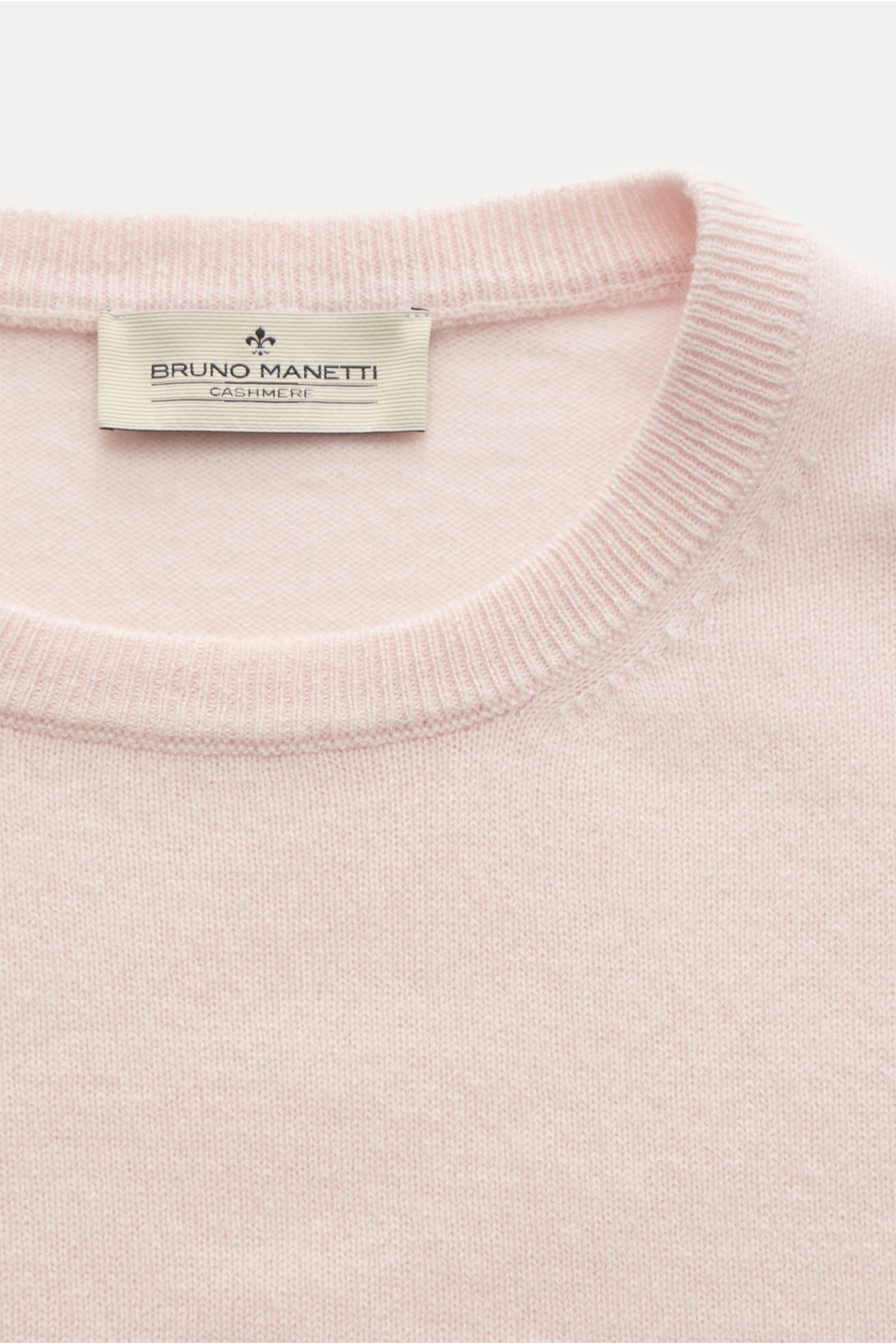 BRUNO MANETTI Cashmere Rundhalspullover rosé | BRAUN Hamburg