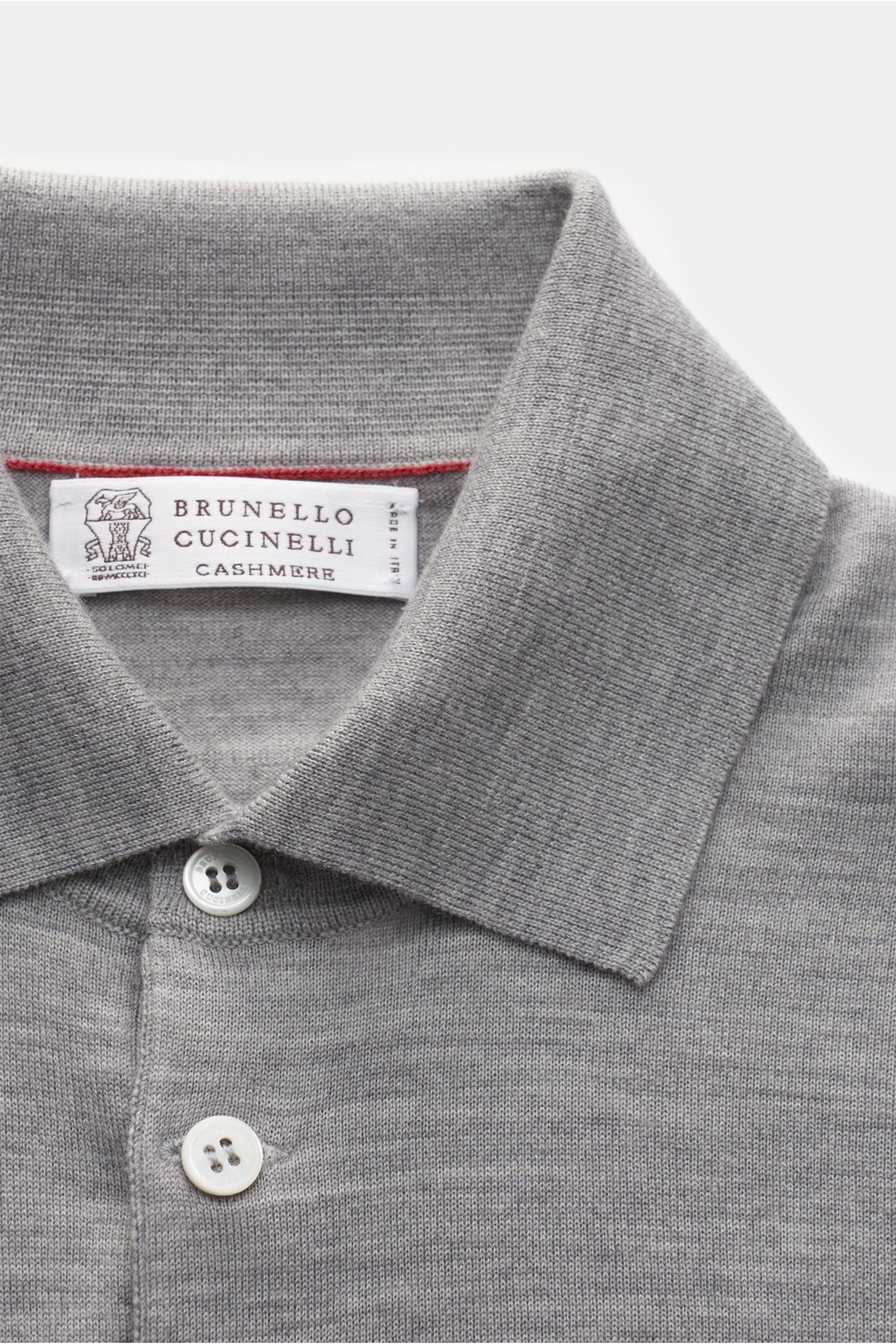 BRUNELLO CUCINELLI knit polo grey | BRAUN Hamburg