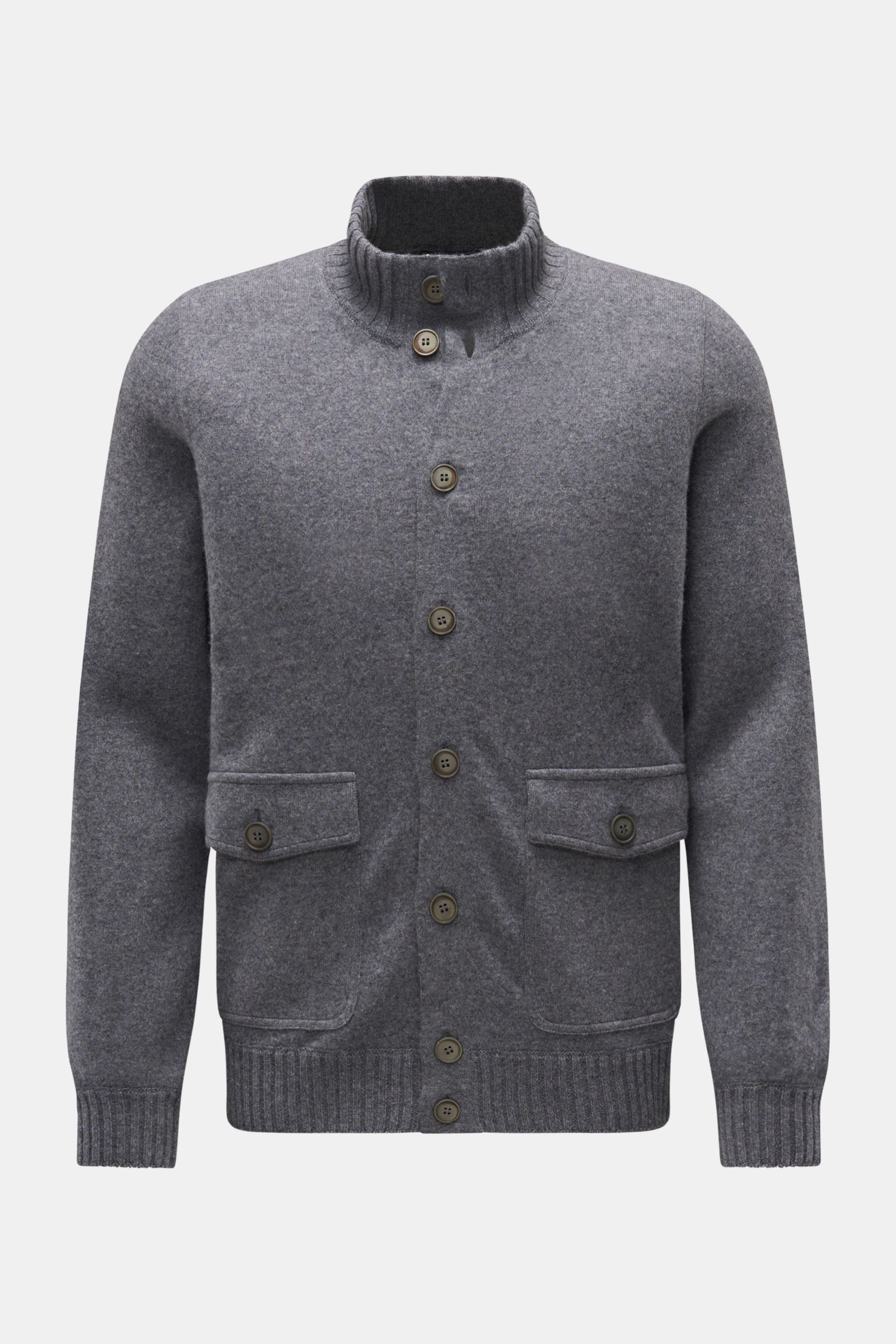 GRAN SASSO Cashmere Strickblouson dunkelgrau | BRAUN Hamburg