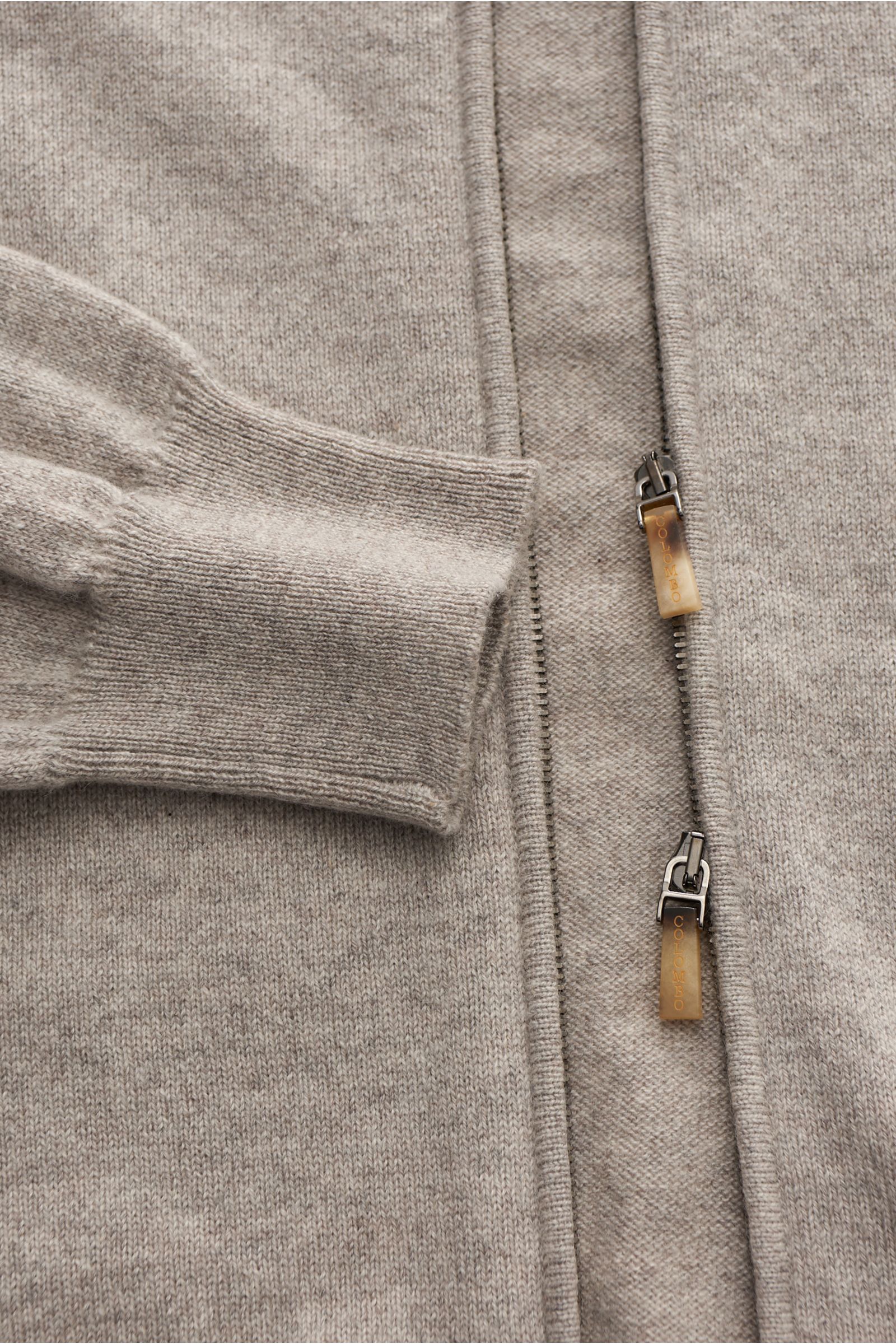 COLOMBO cashmere cardigan sand mottled | BRAUN Hamburg