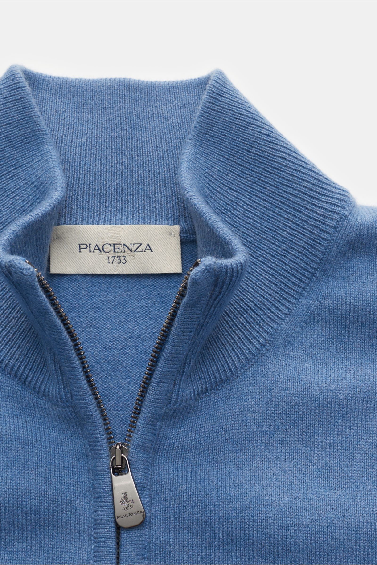 PIACENZA cashmere cardigan smoky blue | BRAUN Hamburg
