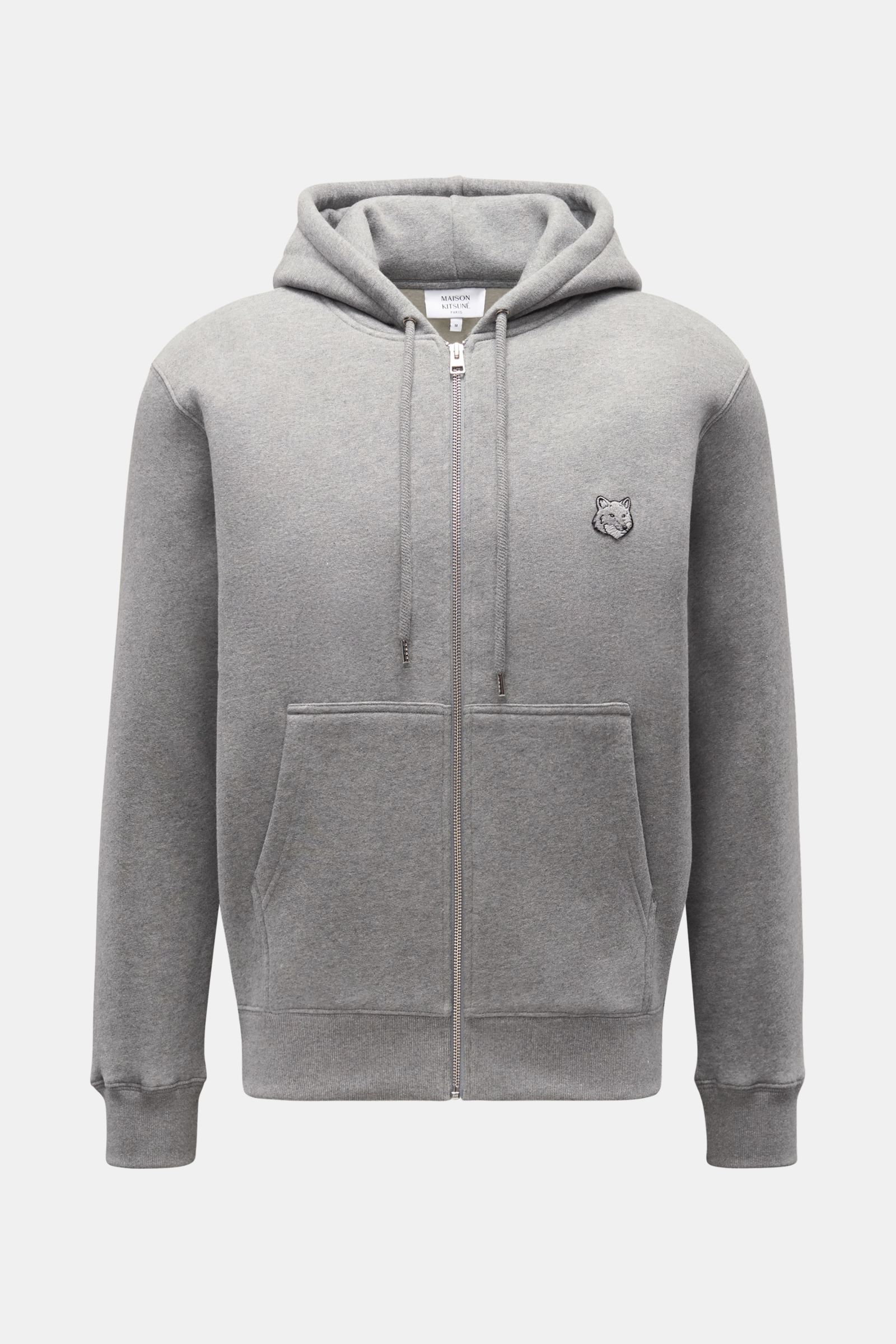 MAISON KITSUNÉ Sweatjacke 'Bold Fox' grau meliert | BRAUN Hamburg
