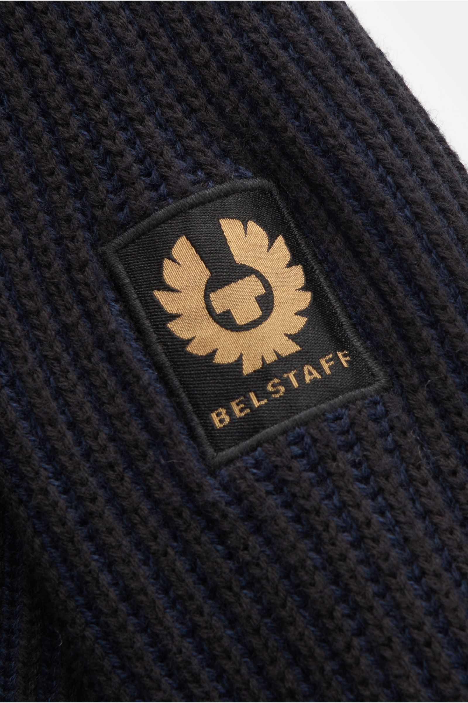 BELSTAFF half-zip jumper 'Stanley' black/navy | BRAUN Hamburg