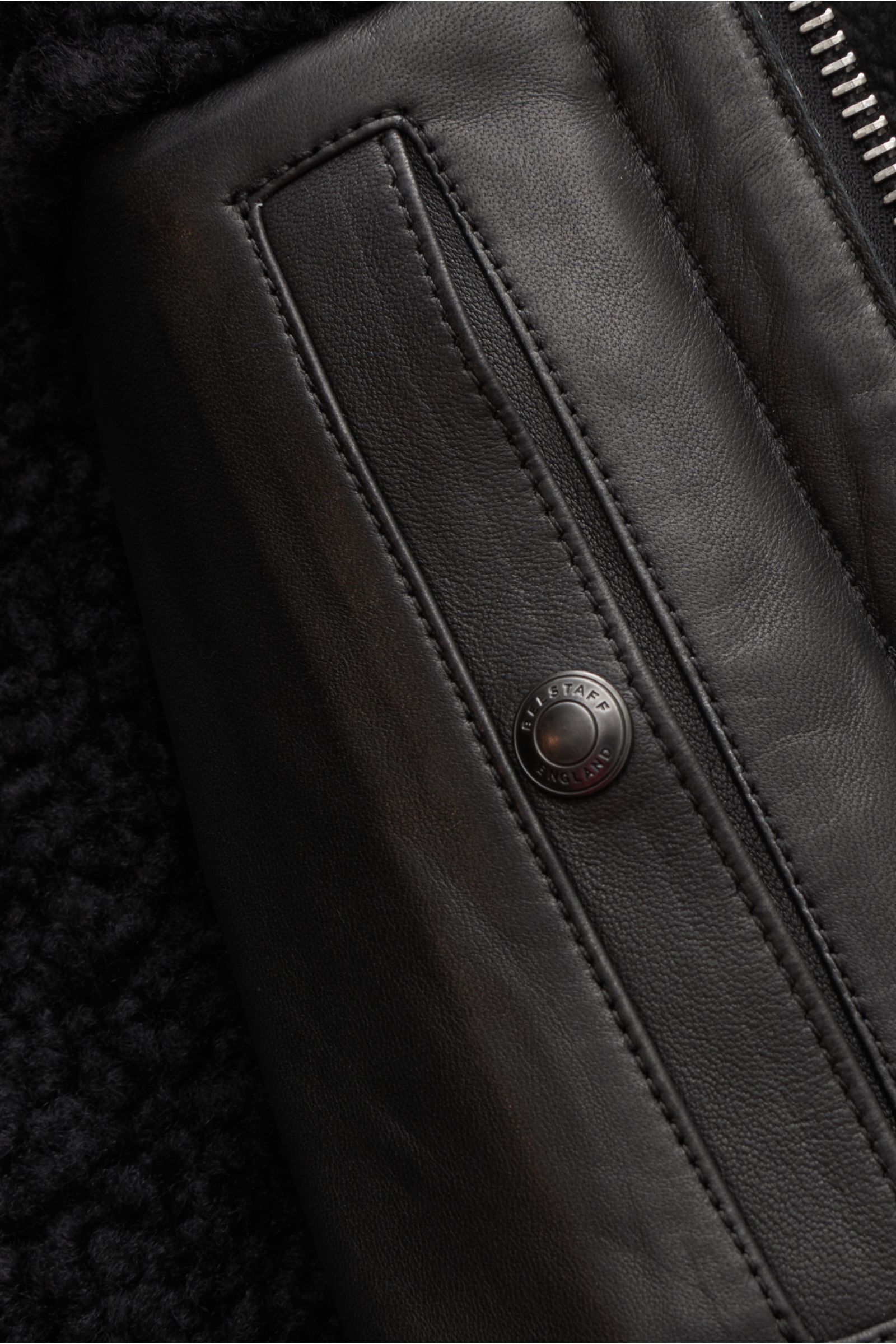 BELSTAFF shearling jacket 'Tundra' black | BRAUN Hamburg