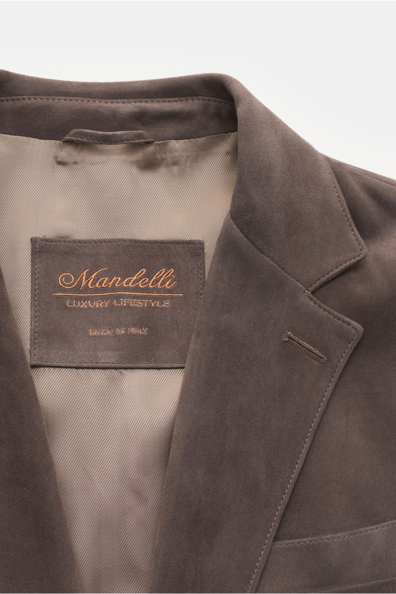 MANDELLI suede jacket dark brown | BRAUN Hamburg