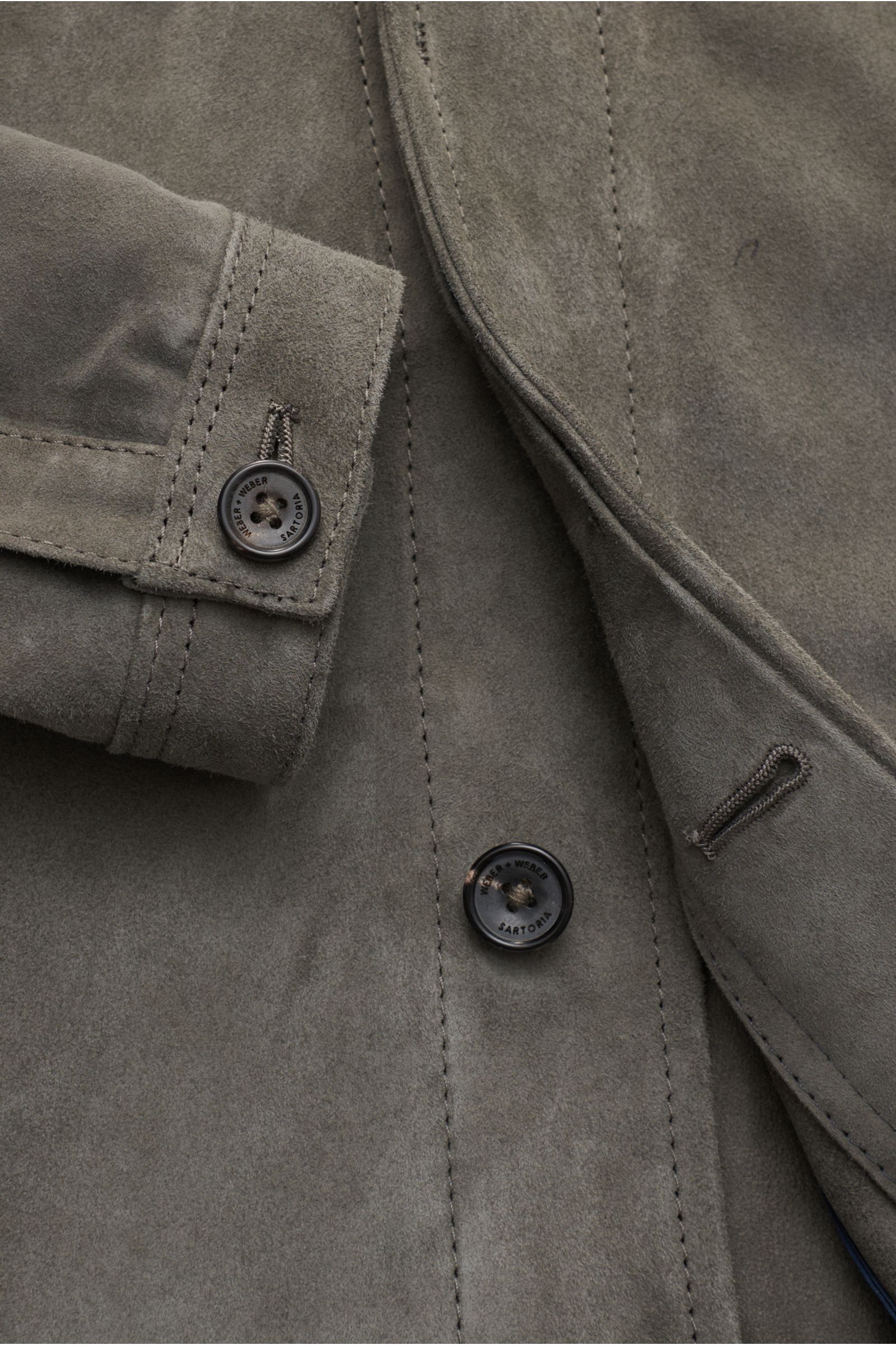WEBER + WEBER Veloursleder-Overshirt 'Light Vintage Suede Overshirt ...